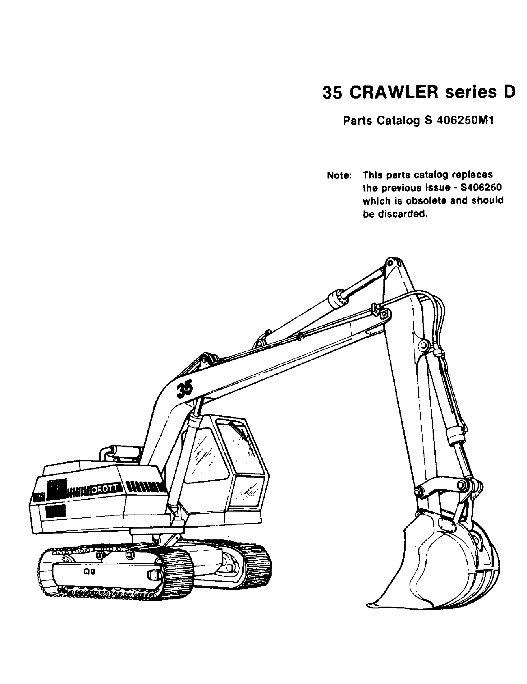 Case IH 35 DROTT SERIES-D CRAWLER EXCAVATOR (S/N 6266131 & AFTER) 07/77 ...