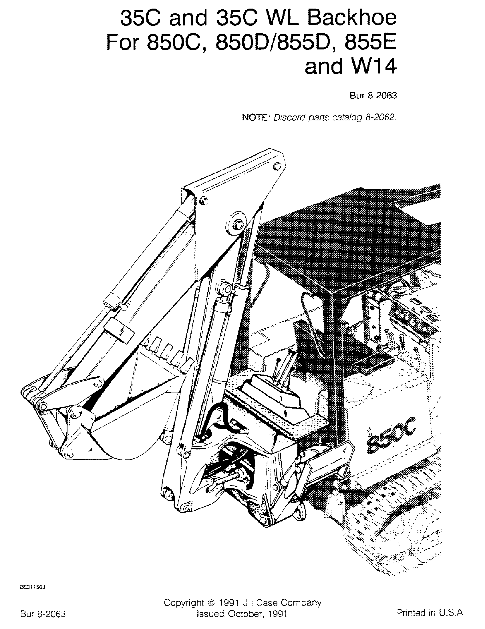Case IH 35C WL BACKHOE 01/88 12/94 Parts Diagrams