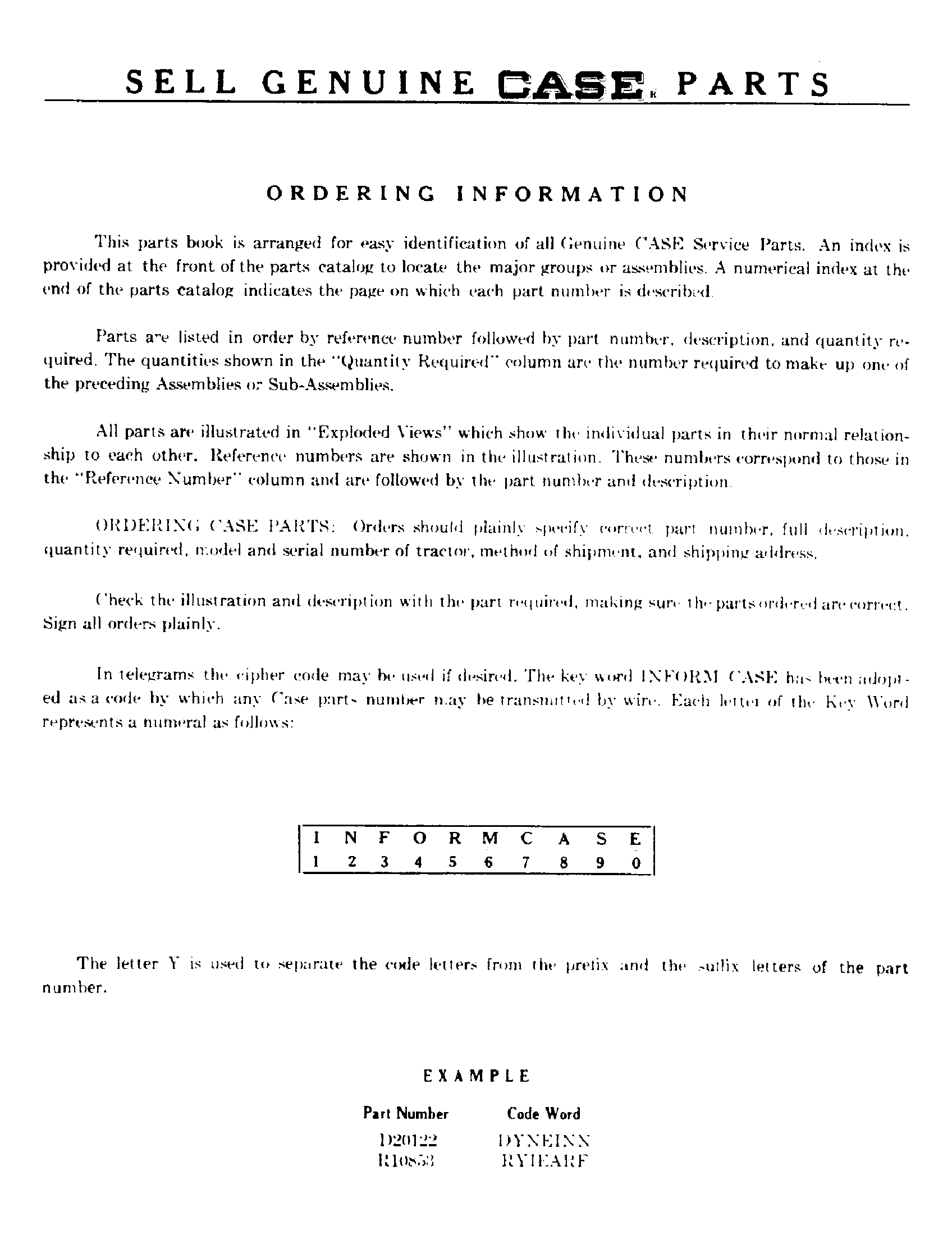 Case IH 500 CASE CRAWLER TRACTOR 01/53 12/83 Parts Diagrams