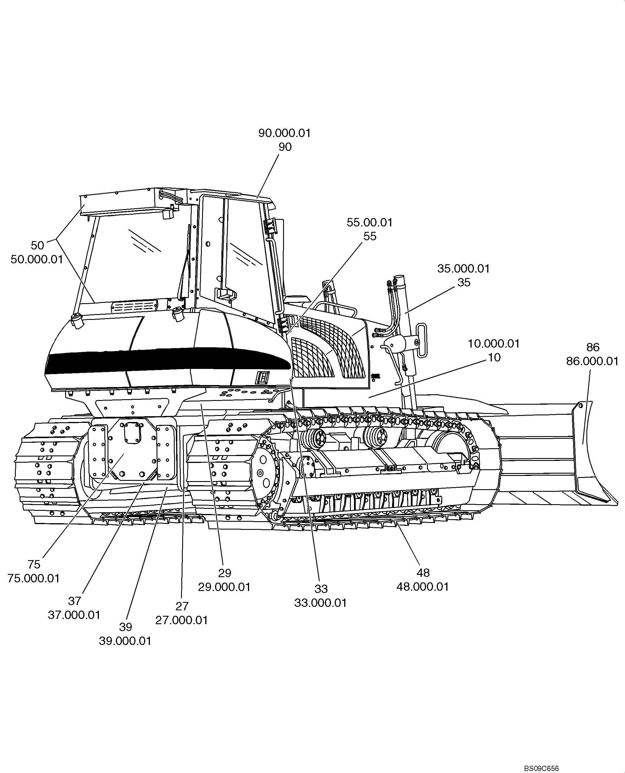 Case IH 650L CRAWLER DOZER TIER 3 (HYDRO) 12/15 11/17 Parts Diagrams