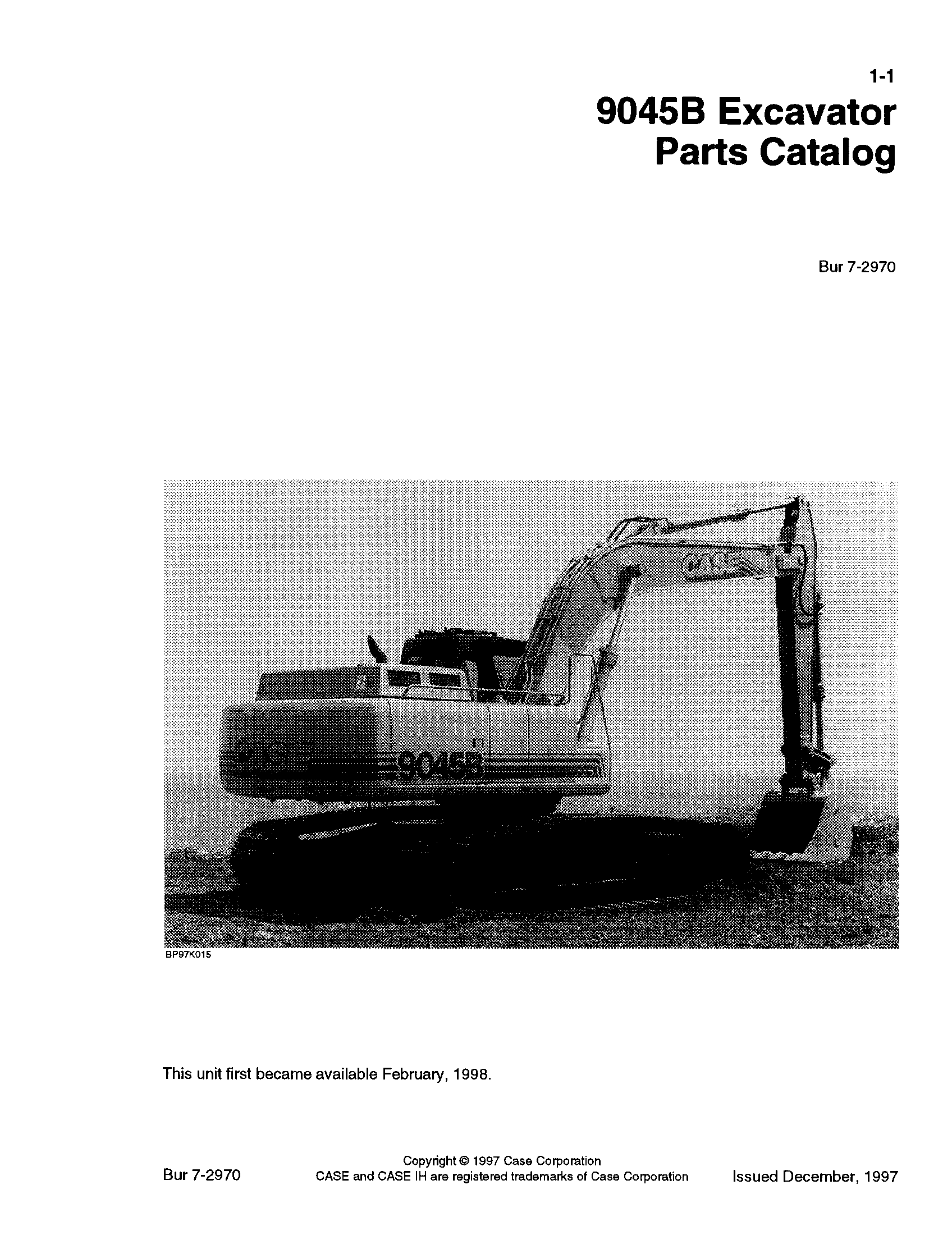Case IH 688 CASE CRAWLER EXCAVATOR (PRIOR TO S/N CGG0011601) 12/85 12/ ...
