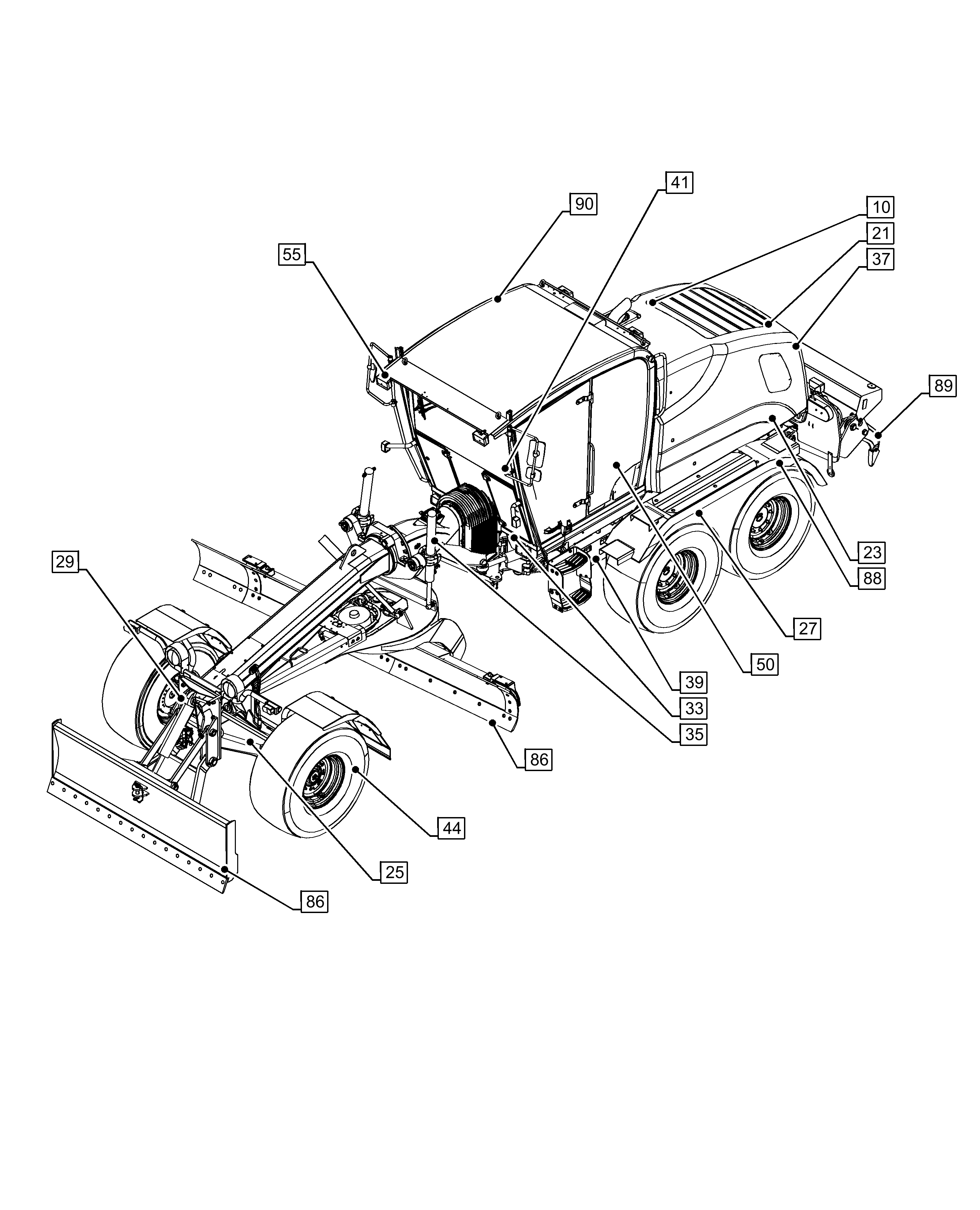 Case IH 856C AWD AWD MOTOR GRADER (LIVERY) - TIER 4 02/17 Parts Diagrams