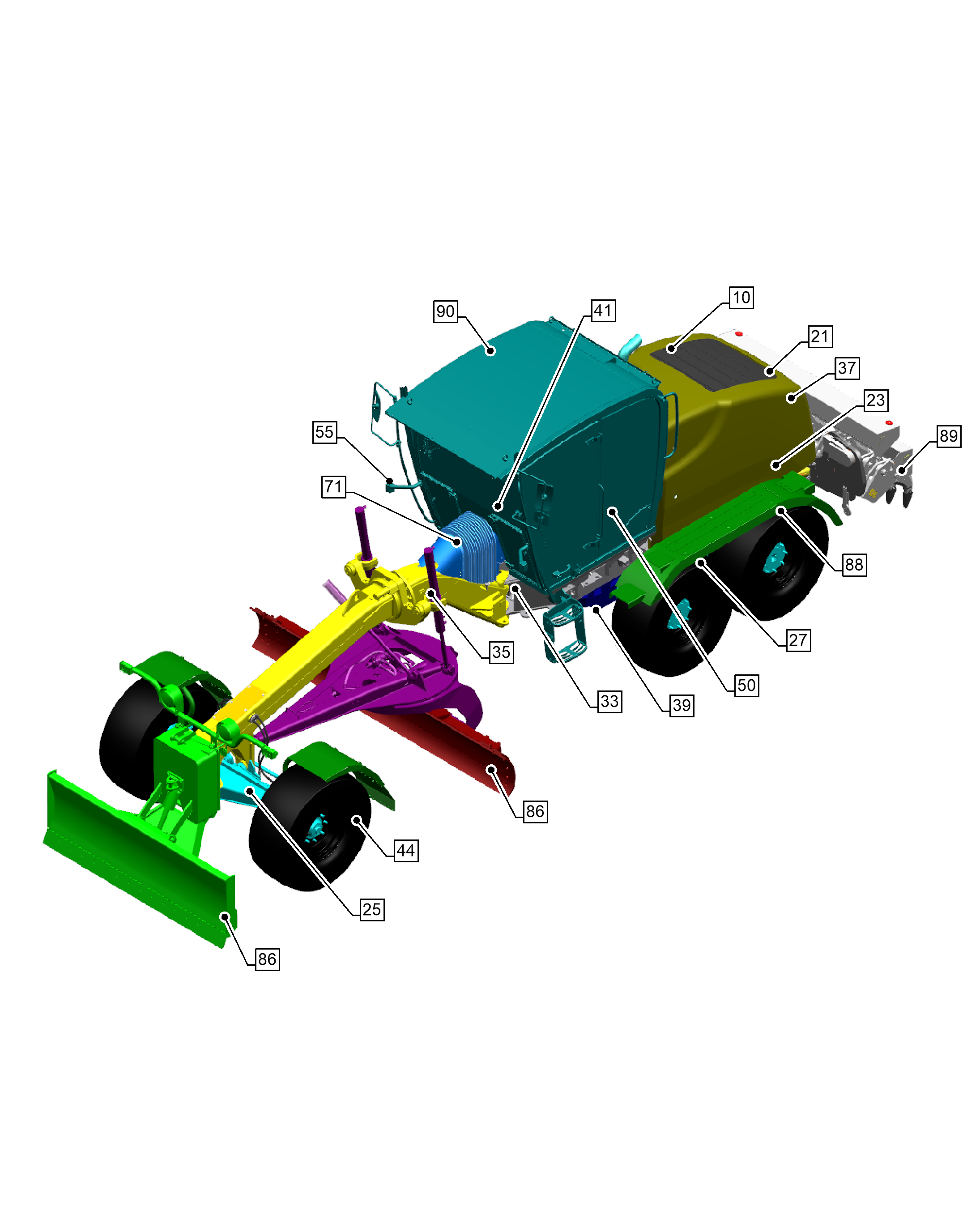 Case IH 856D AWD MOTOR GRADER - STAGE V (Mechanical) 03/24 Parts Diagrams