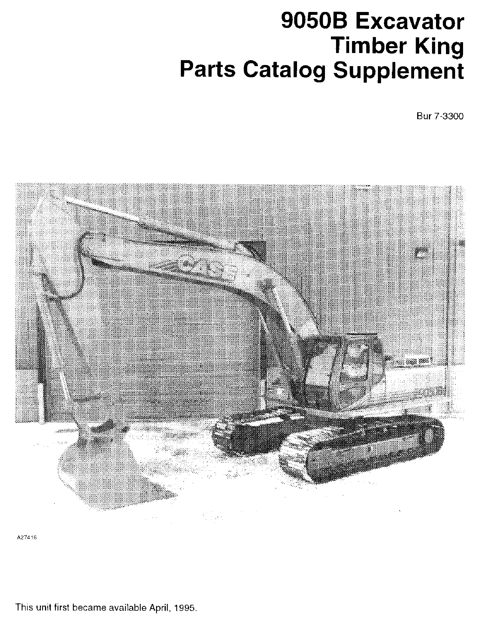 Case IH 9050B EXCAVATOR - TIMBER KING SUPPLEMENT 01/98 12/01 Parts Diagrams