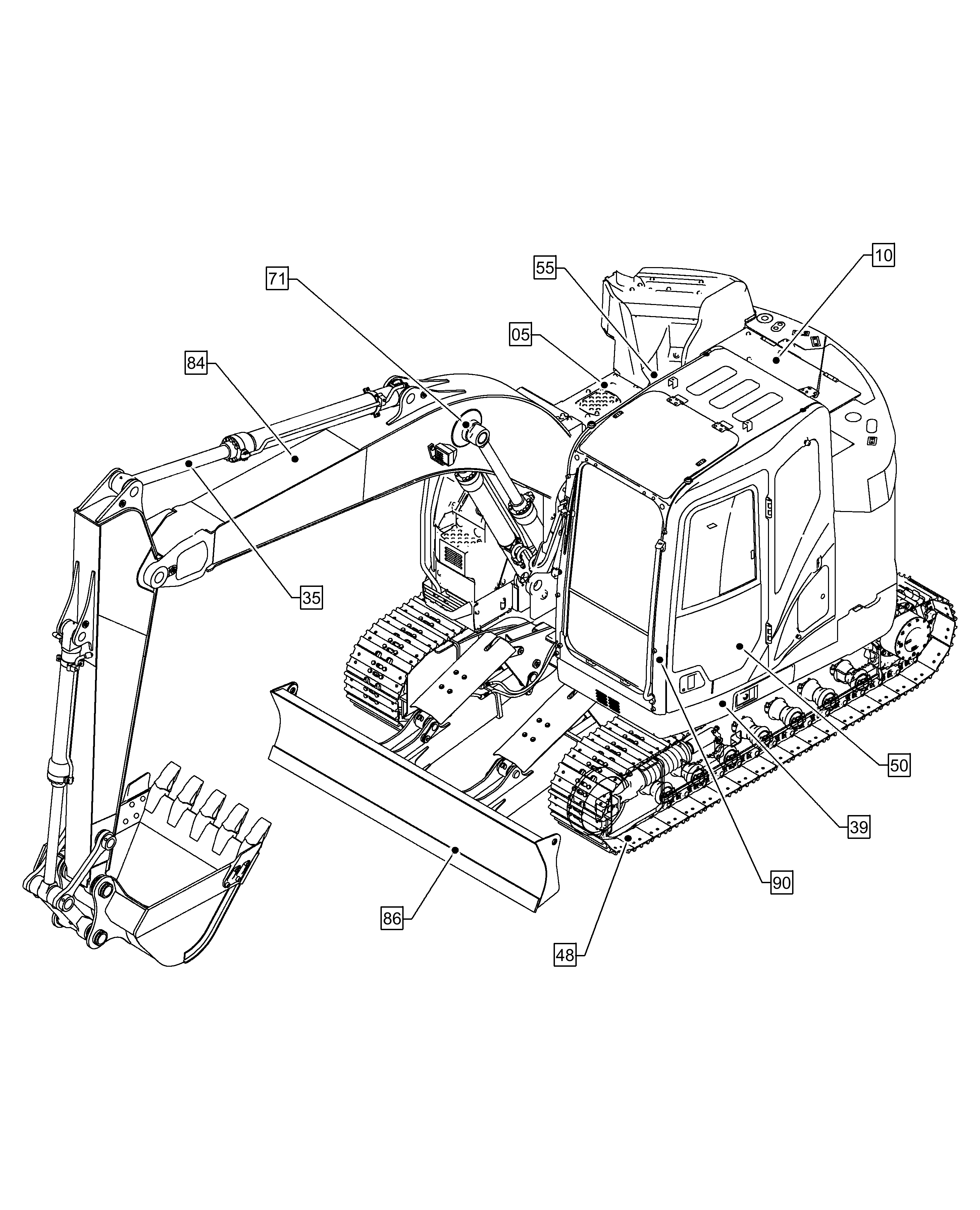 Case IH CX245D SR LC LONG CARRIAGE - CRAWLER EXCAVATOR - TIER 4B (NA ...