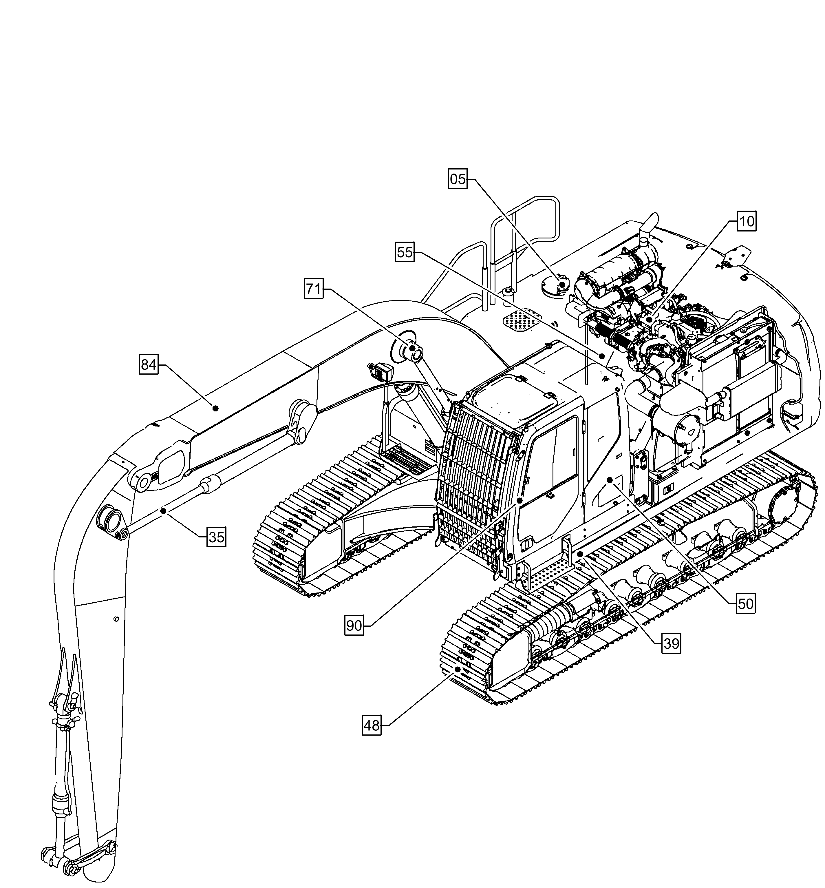 Case IH CX290D LC MH LONG CARRIAGE - CRAWLER EXCAVATOR - TIER 4B (NA ...