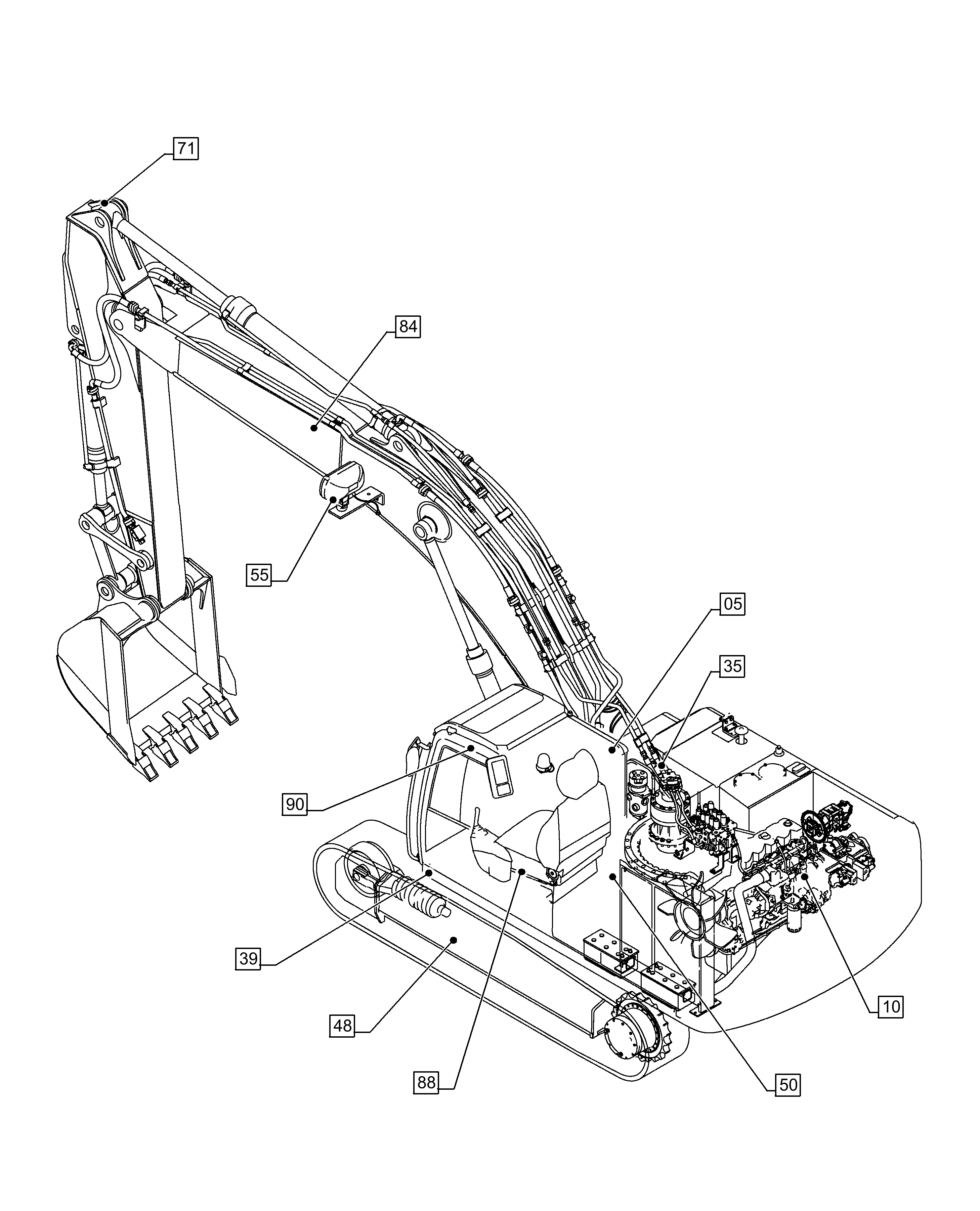Case IH CX350D LC LONG CARRIAGE - CRAWLER EXCAVATOR - TIER 4B (NA) 09/ ...
