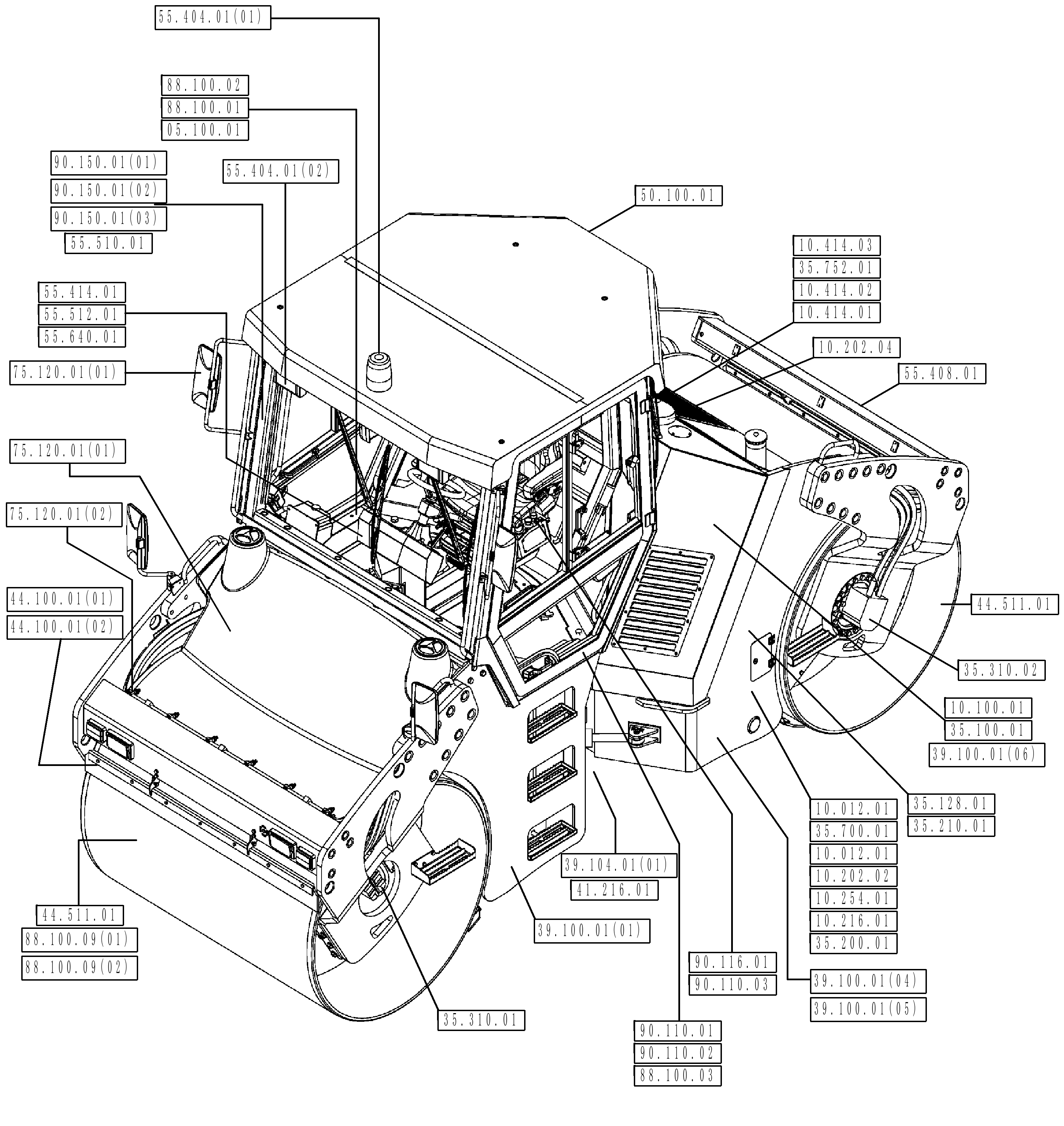 Case IH DV210 VIBRATORY ROLLER TIER 3 09/09 11/14 Parts Diagrams