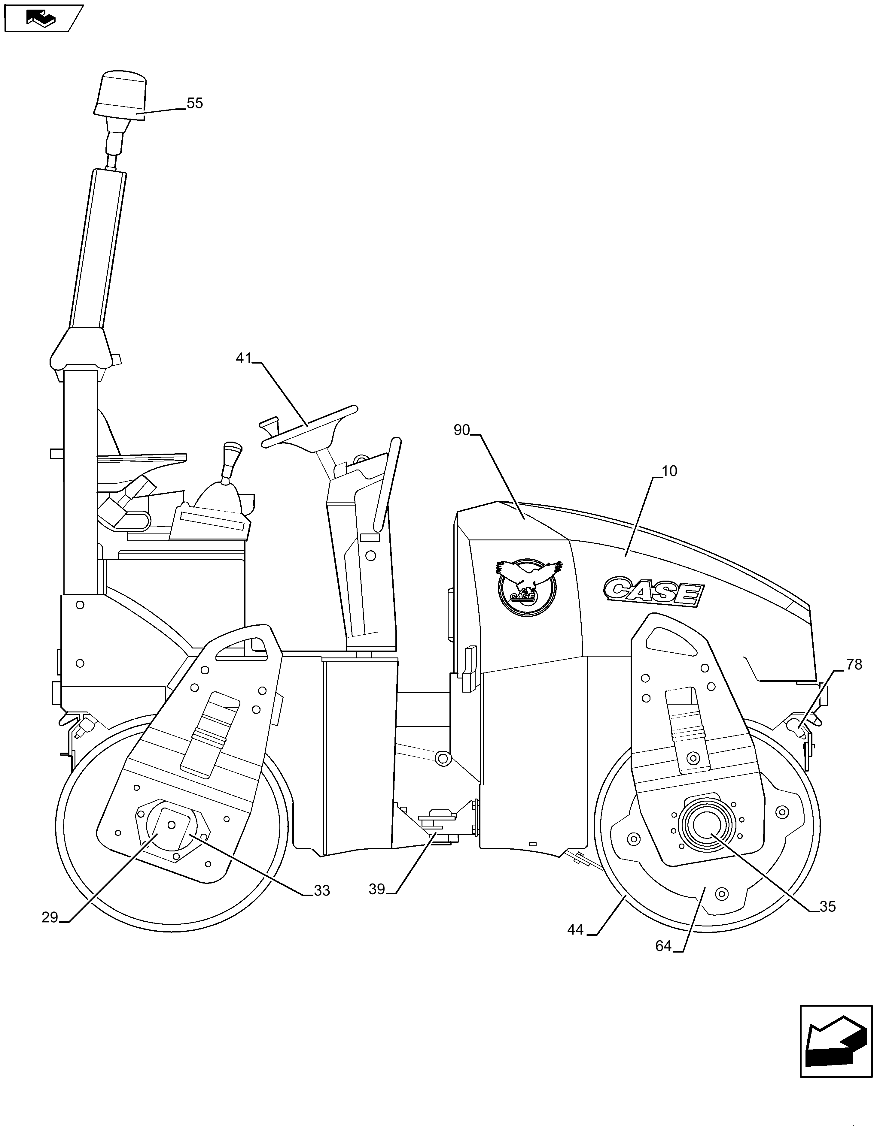 Case IH DV23CC VIBRATORY ROLLER 03/17 01/18 Parts Diagrams