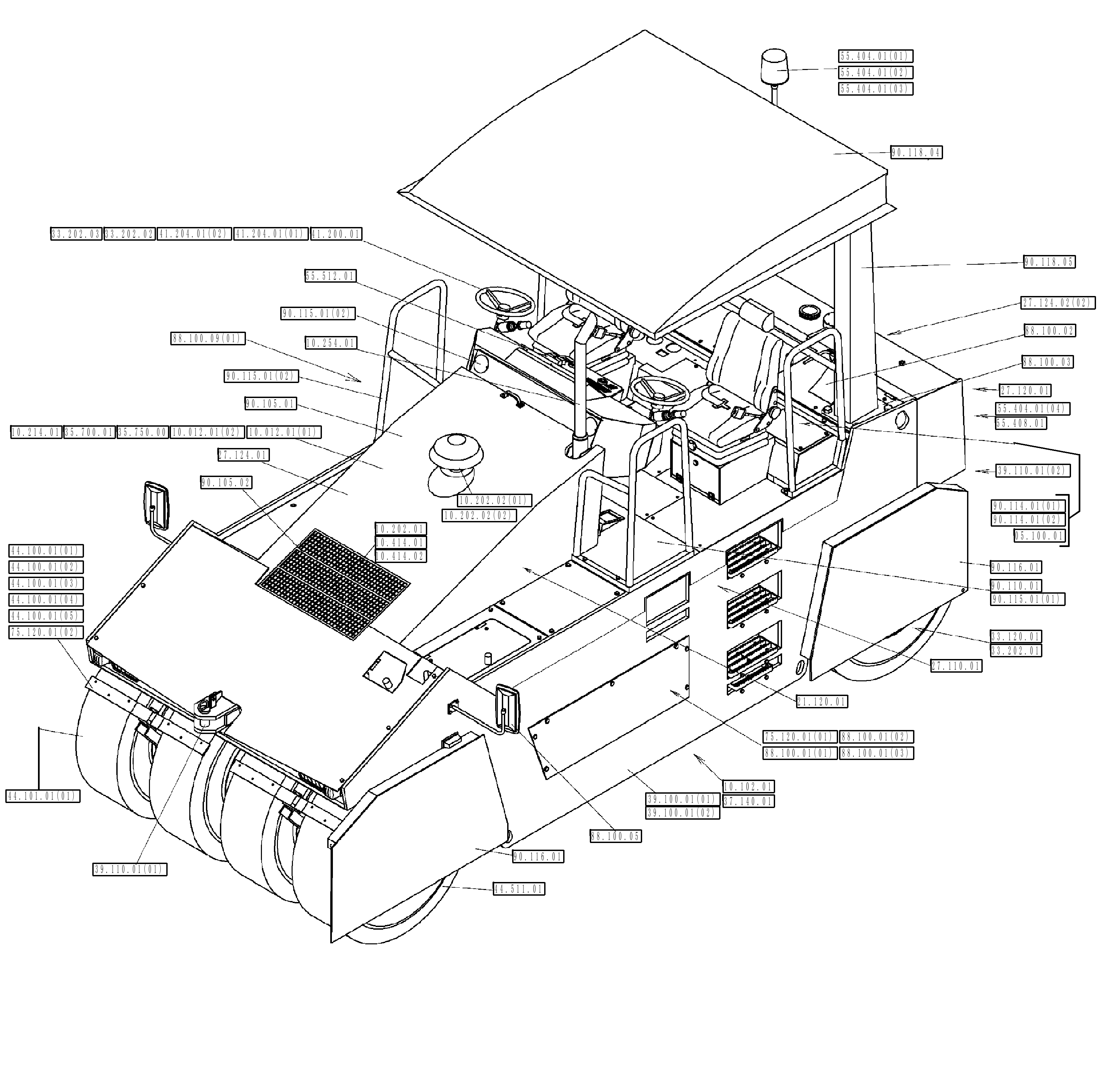 Case IH PT240 PNEUMATIC TIRE ROLLER TIER 3 09/09 01/19 Parts Diagrams