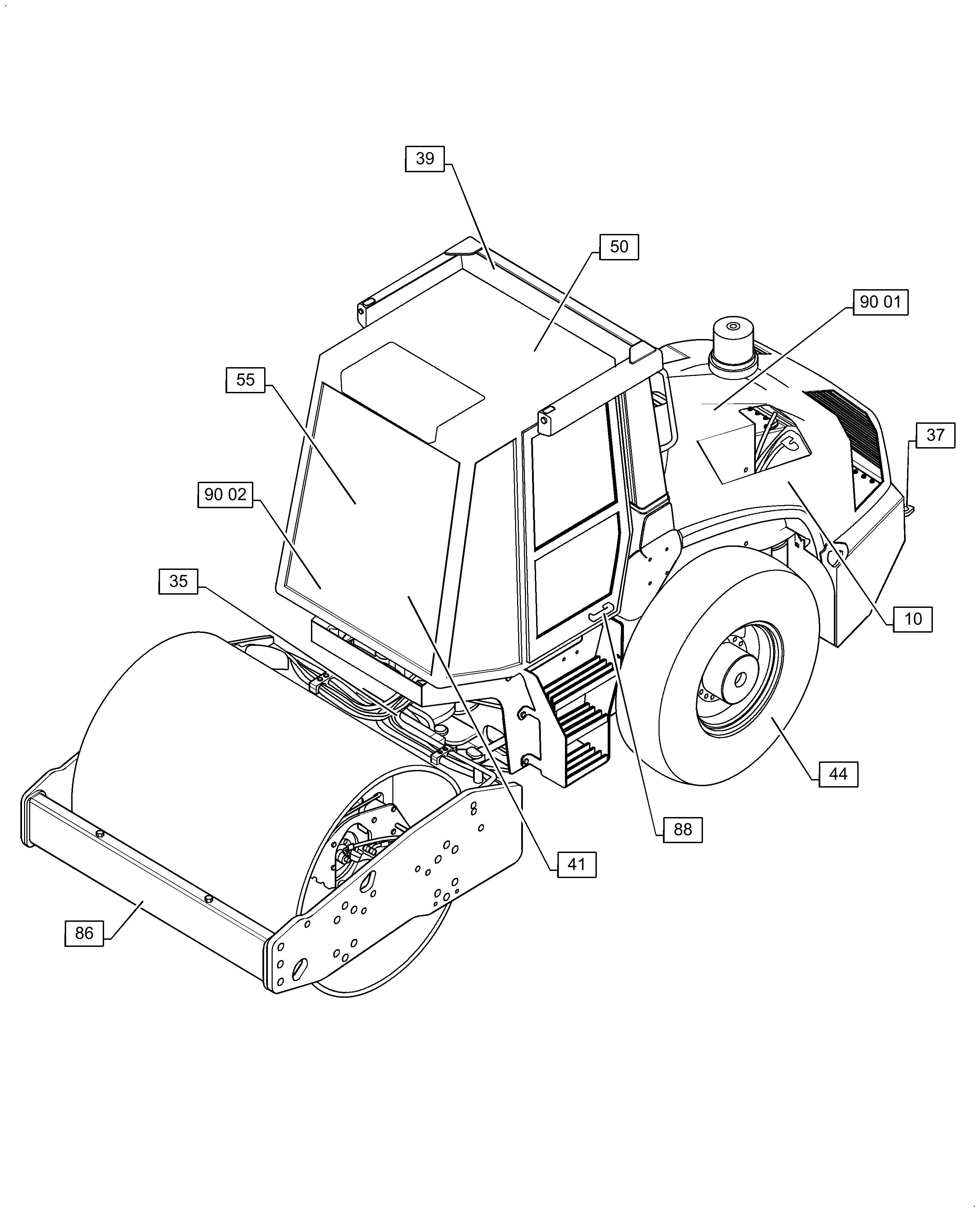 Case IH SV212D SINGLE DRUM COMPACTOR - TIER 4B 12/17 04/21 Parts Diagrams