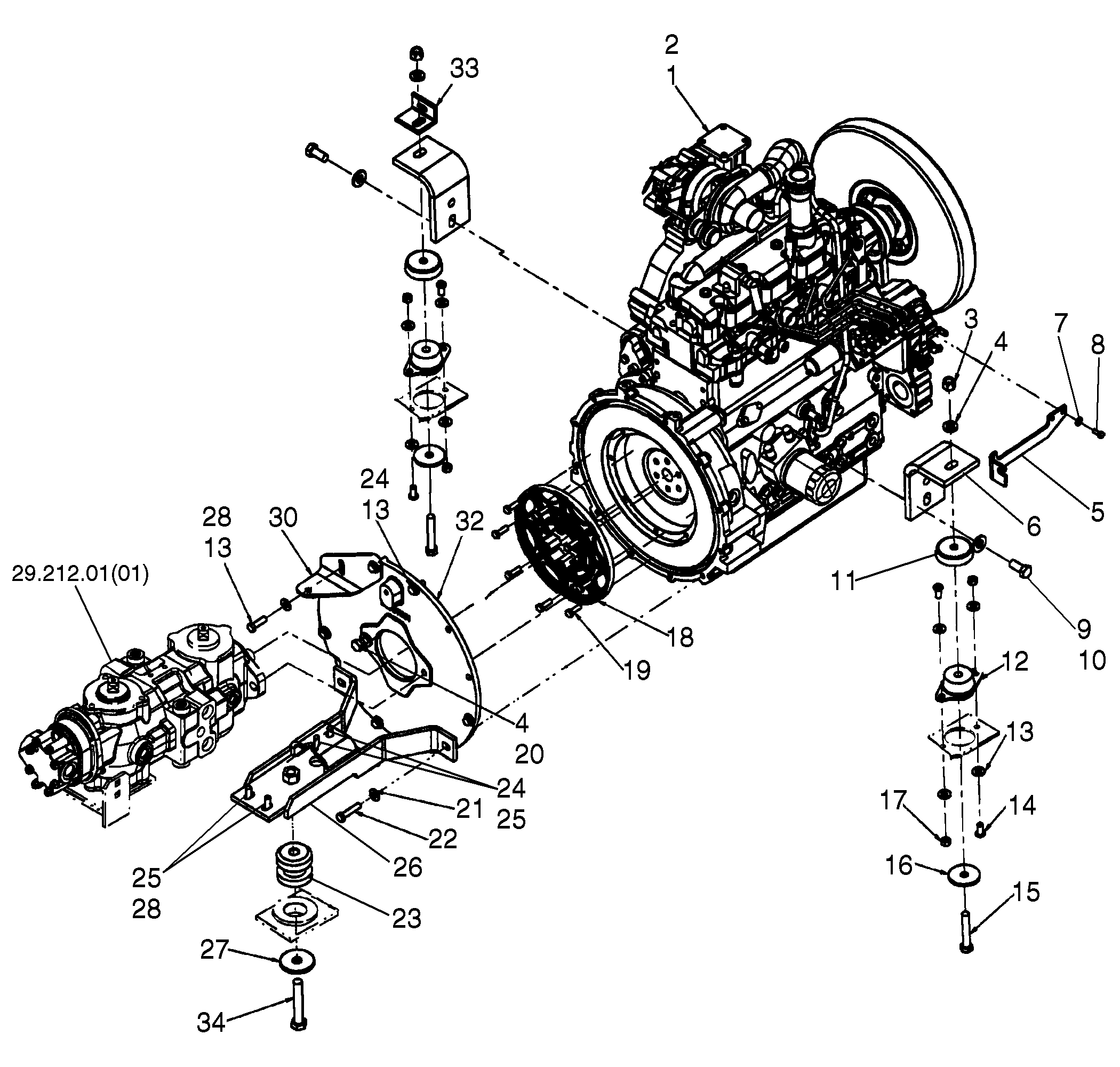 Case IH SR150 SKID STEER ENGINE - 844T 04/11 12/13 Parts Diagrams