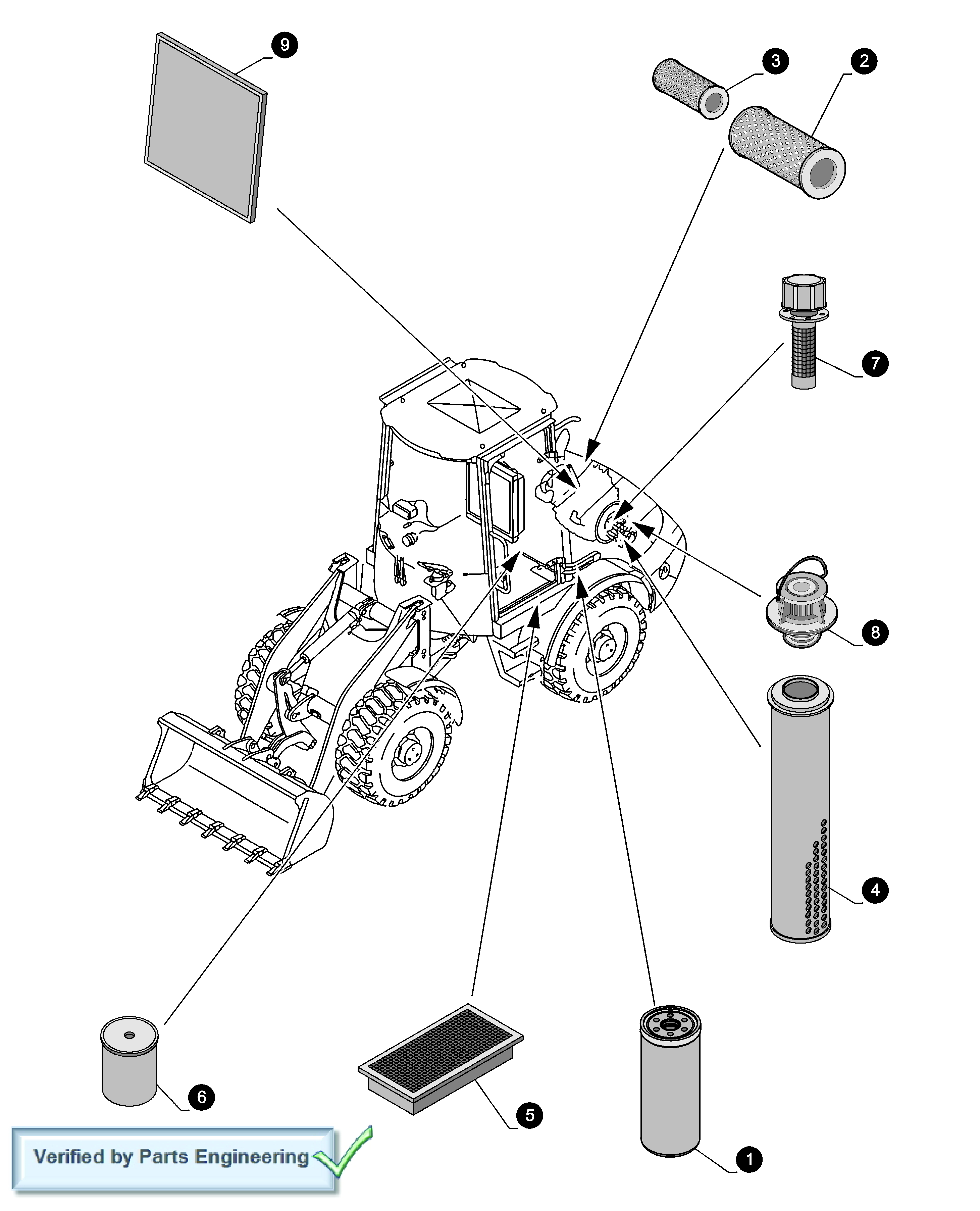 Case IH 221E SMALL WHEEL LOADER (EUR) 04/05 04/08 Parts Diagrams