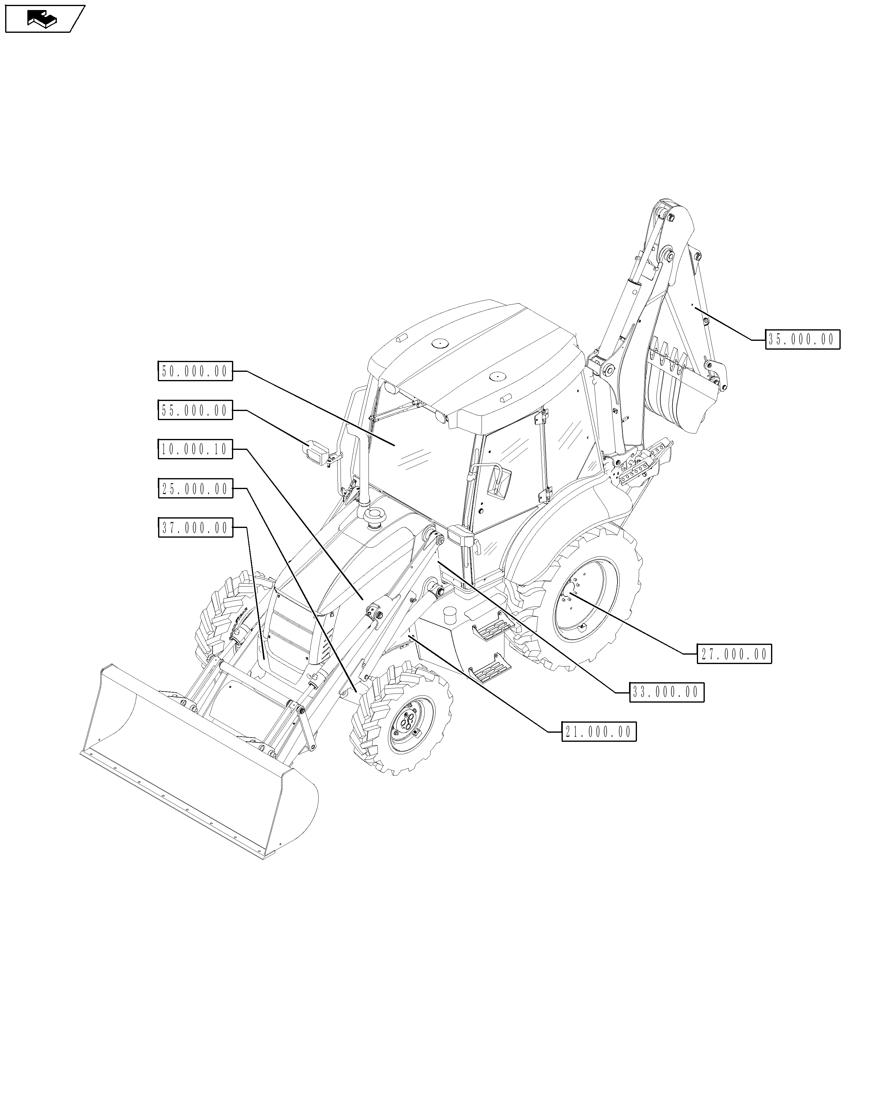 Case IH 580SN LOADER BACKHOE - TIER 3 NRC 03/12 04/15 Parts Diagrams