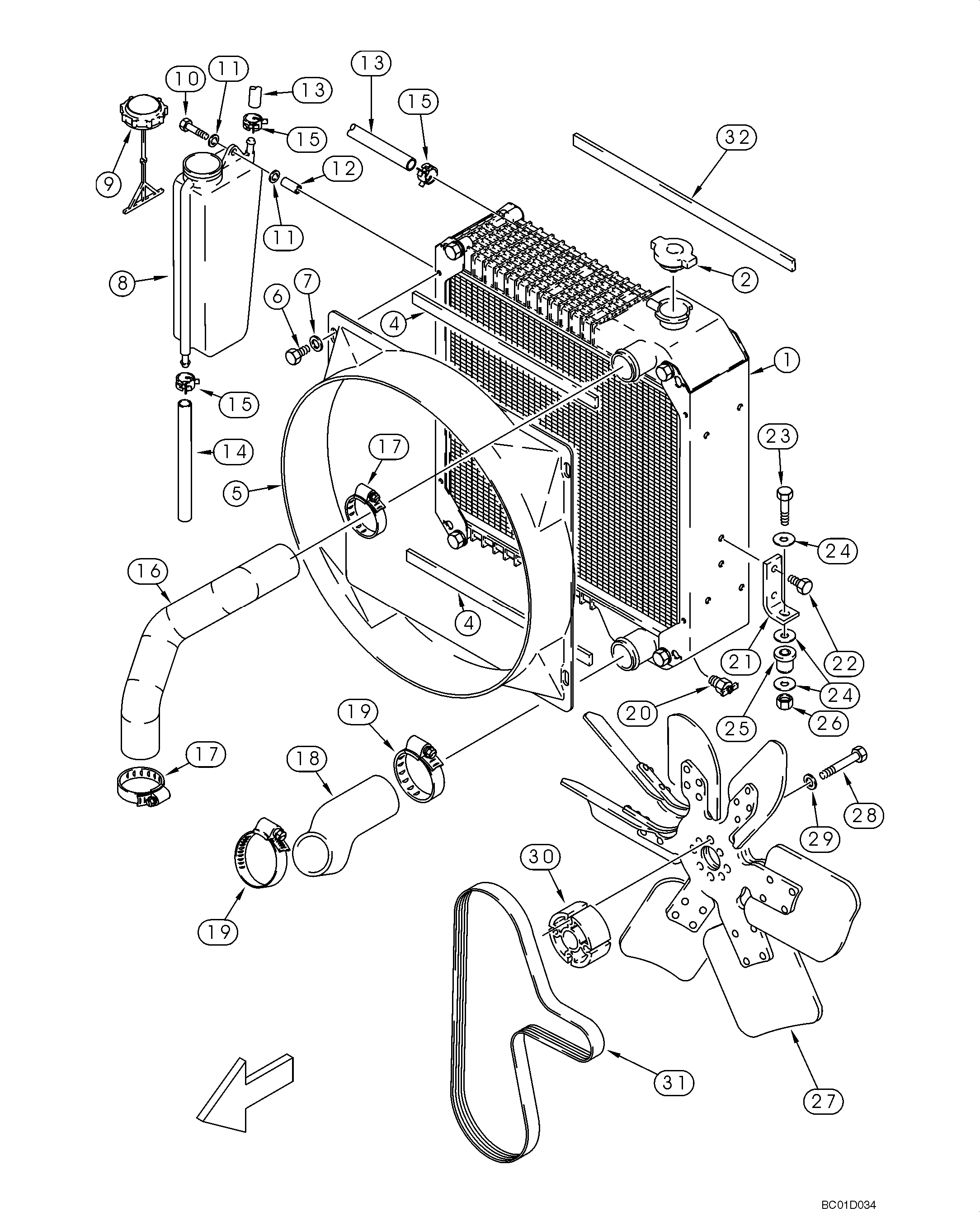 Case IH 585G CASE FORKLIFT 01/99 04/08 Parts Diagrams