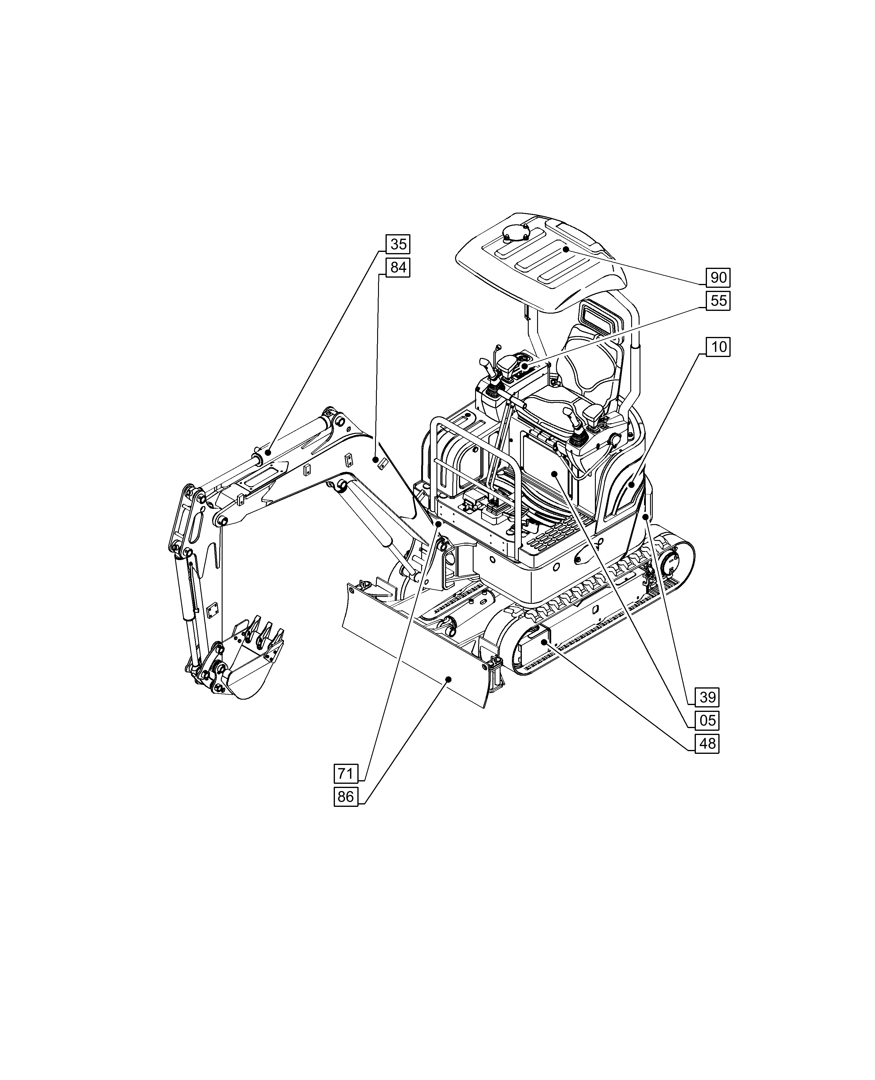 Case IH CX17C MINI CRAWLER EXCAVATOR, CANOPY, MY20 - STAGE V 12/19 ...