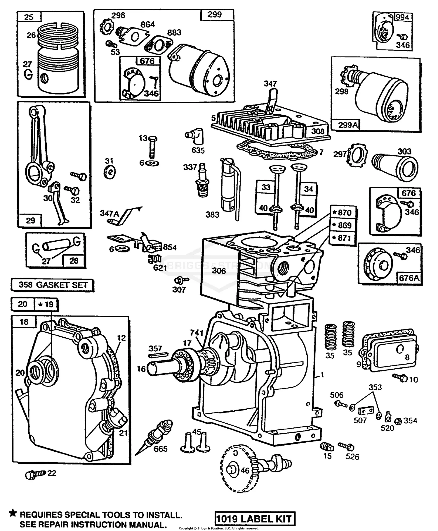 Briggs & Stratton 080202-1651-03 Parts Diagrams