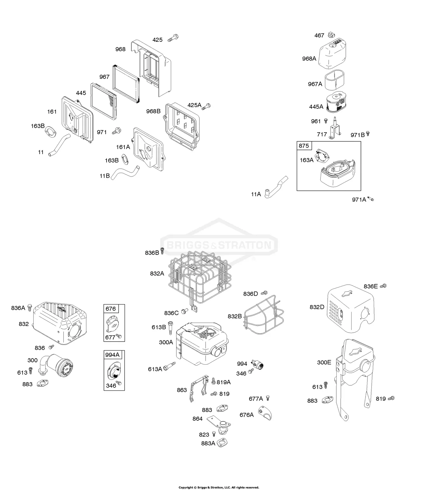 Briggs & Stratton 122002-0138-b8 Parts Diagrams