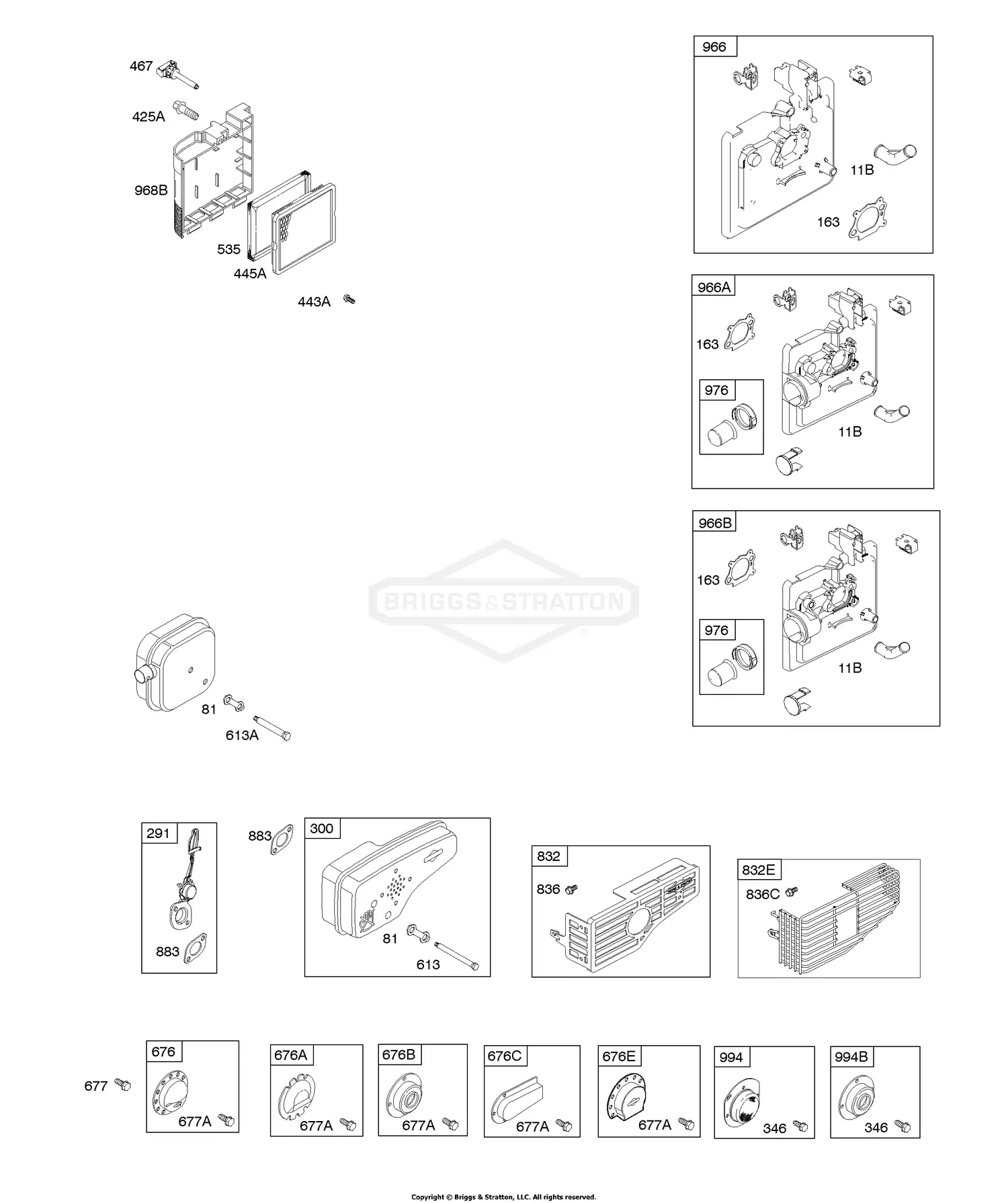 Briggs & Stratton 122t07-1730-b1 Parts Diagrams