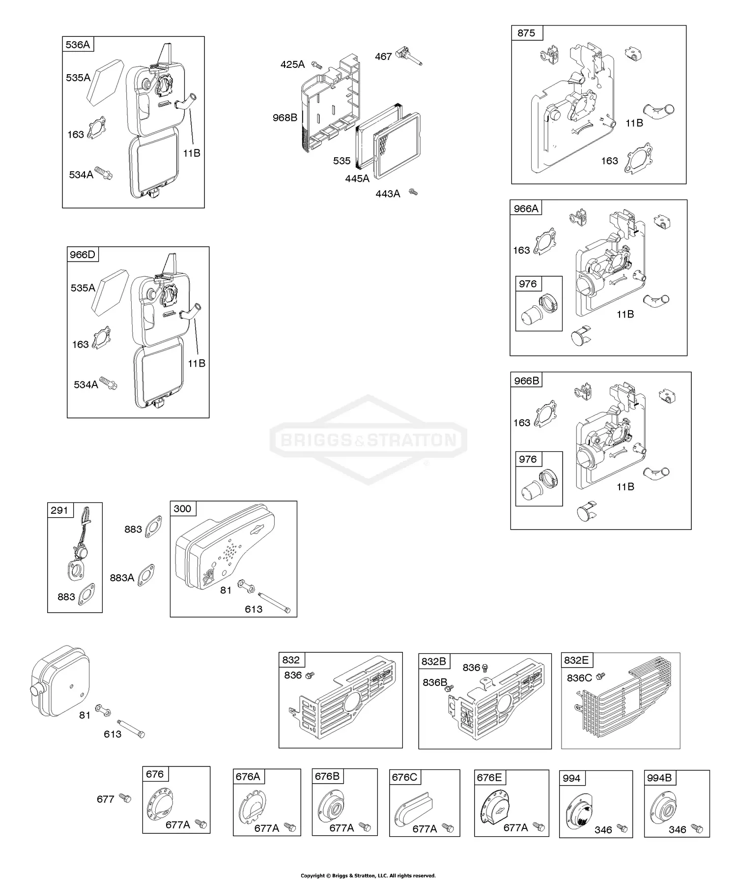 Briggs & Stratton 124t12-4305-b1 Parts Diagrams