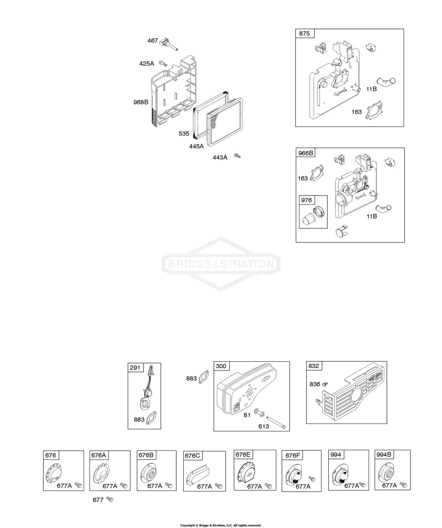 Briggs & Stratton 128t05-3219-b1 Parts Diagrams