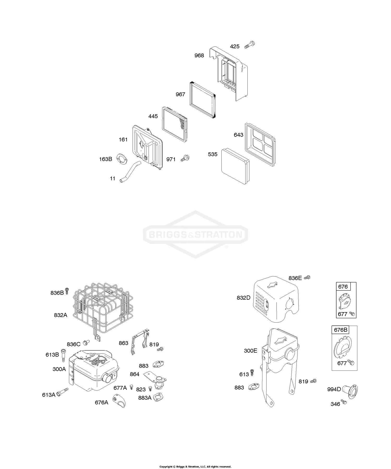 Briggs & Stratton 12h332-0114-b8 Parts Diagrams