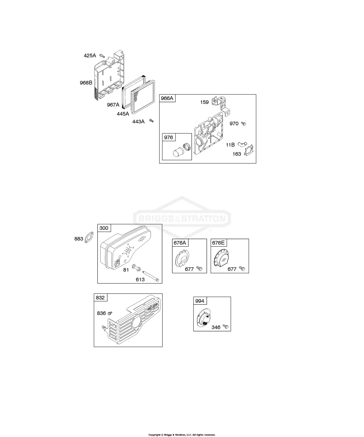 Briggs & Stratton 12j707-1753-e1 Parts Diagrams