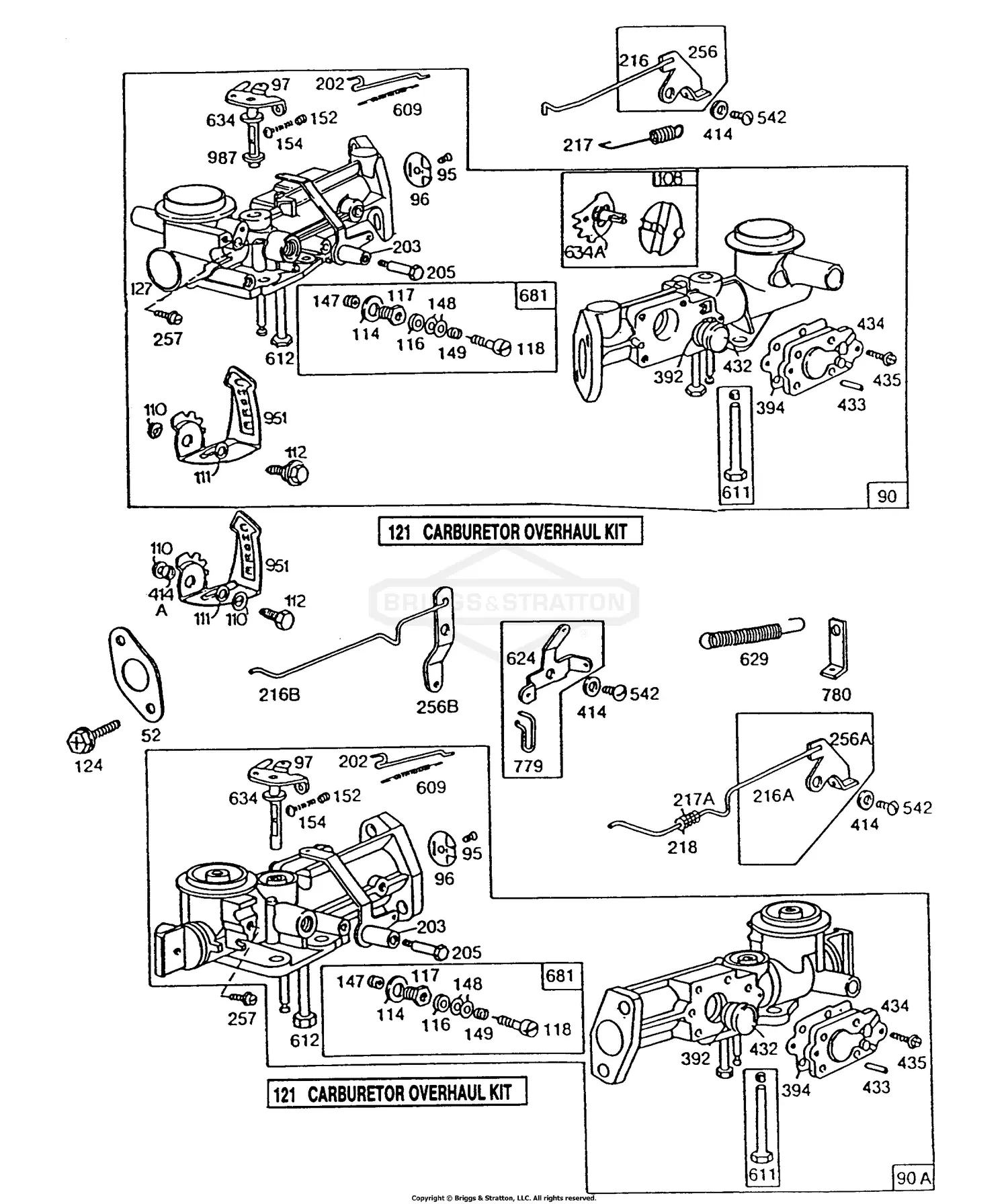 Briggs & Stratton 130232-1542-01 Parts Diagrams