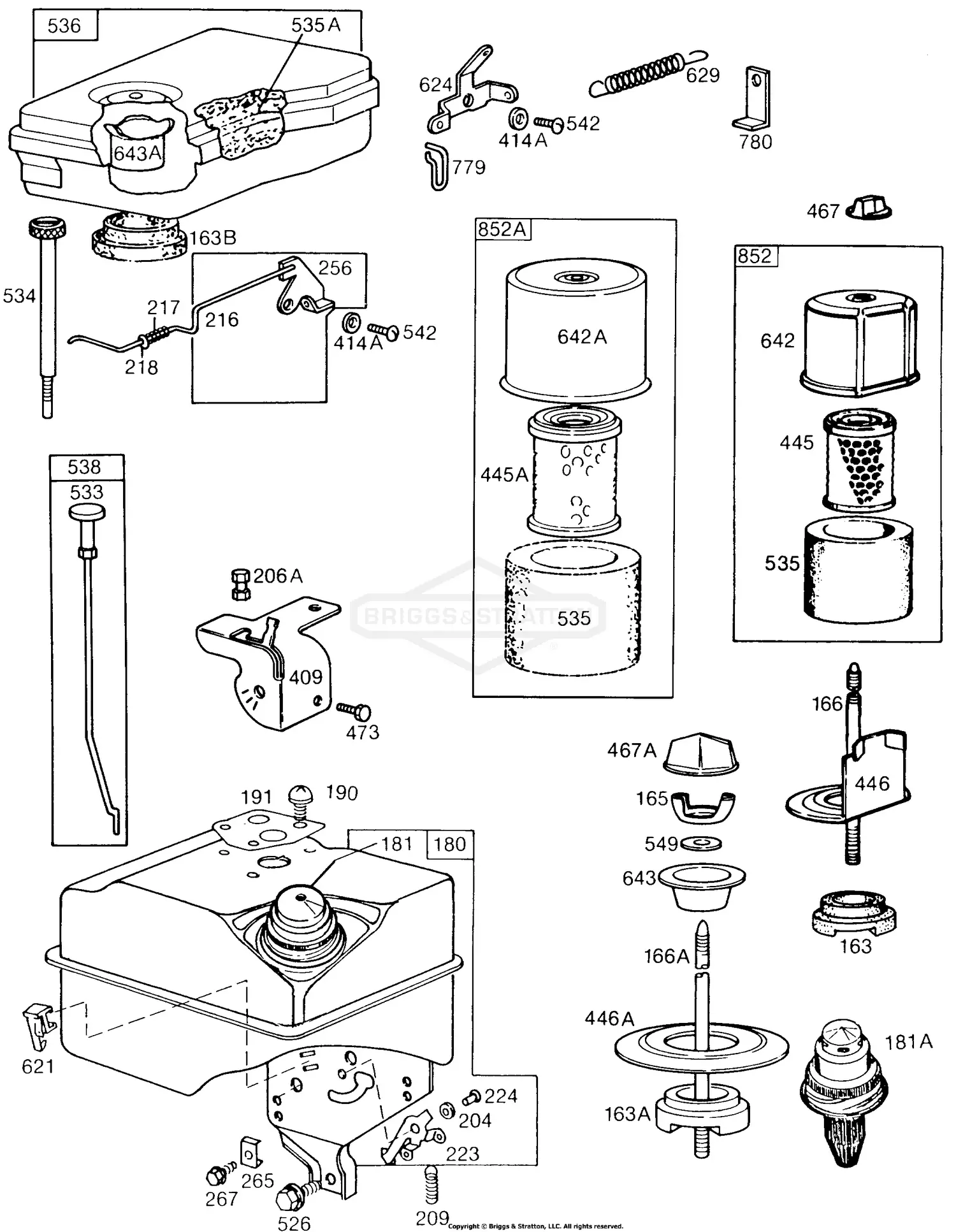 Briggs & Stratton 131292-0223-01 Parts Diagrams