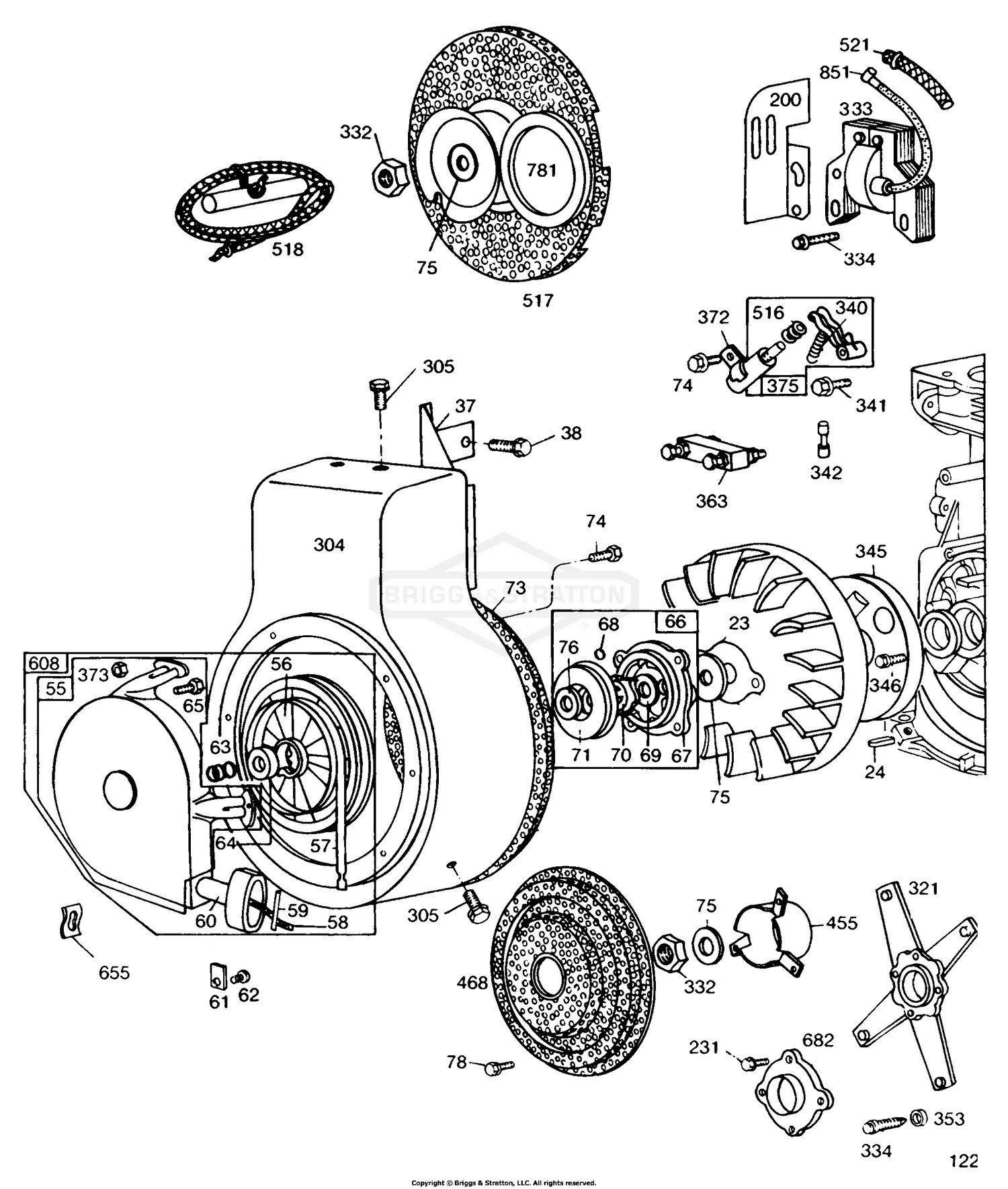 Briggs & Stratton 170451-0678-99 Parts Diagrams