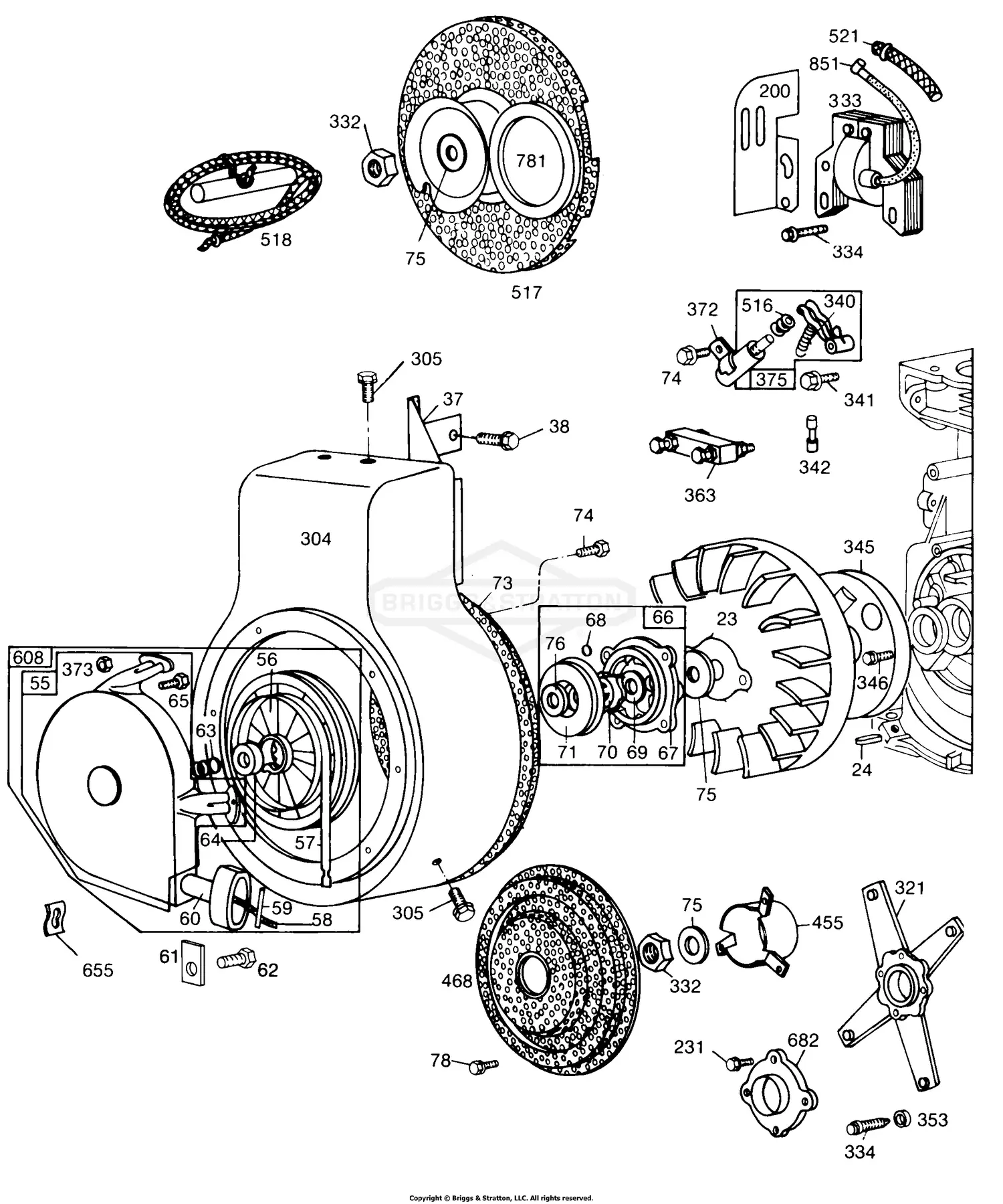Briggs & Stratton 190402-1934-99 Parts Diagrams