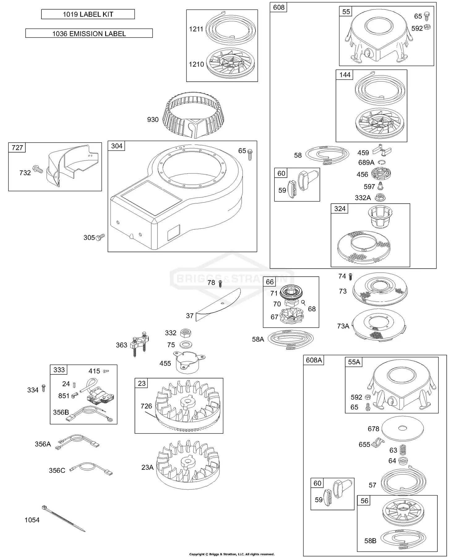 Briggs & Stratton 194707-4004-01 Parts Diagrams