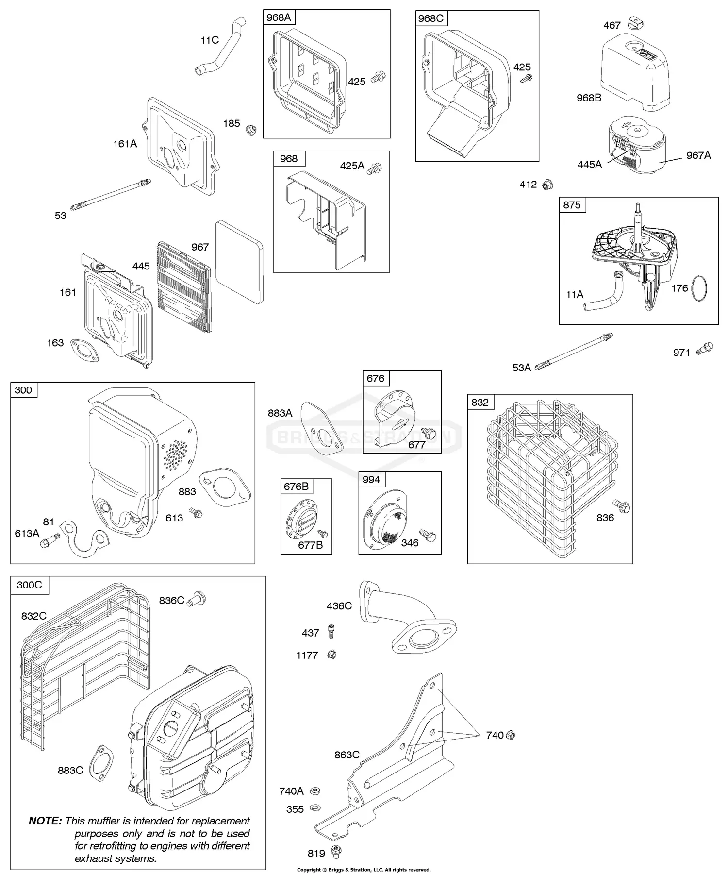 Briggs & Stratton 205412-0121-e1 Parts Diagrams