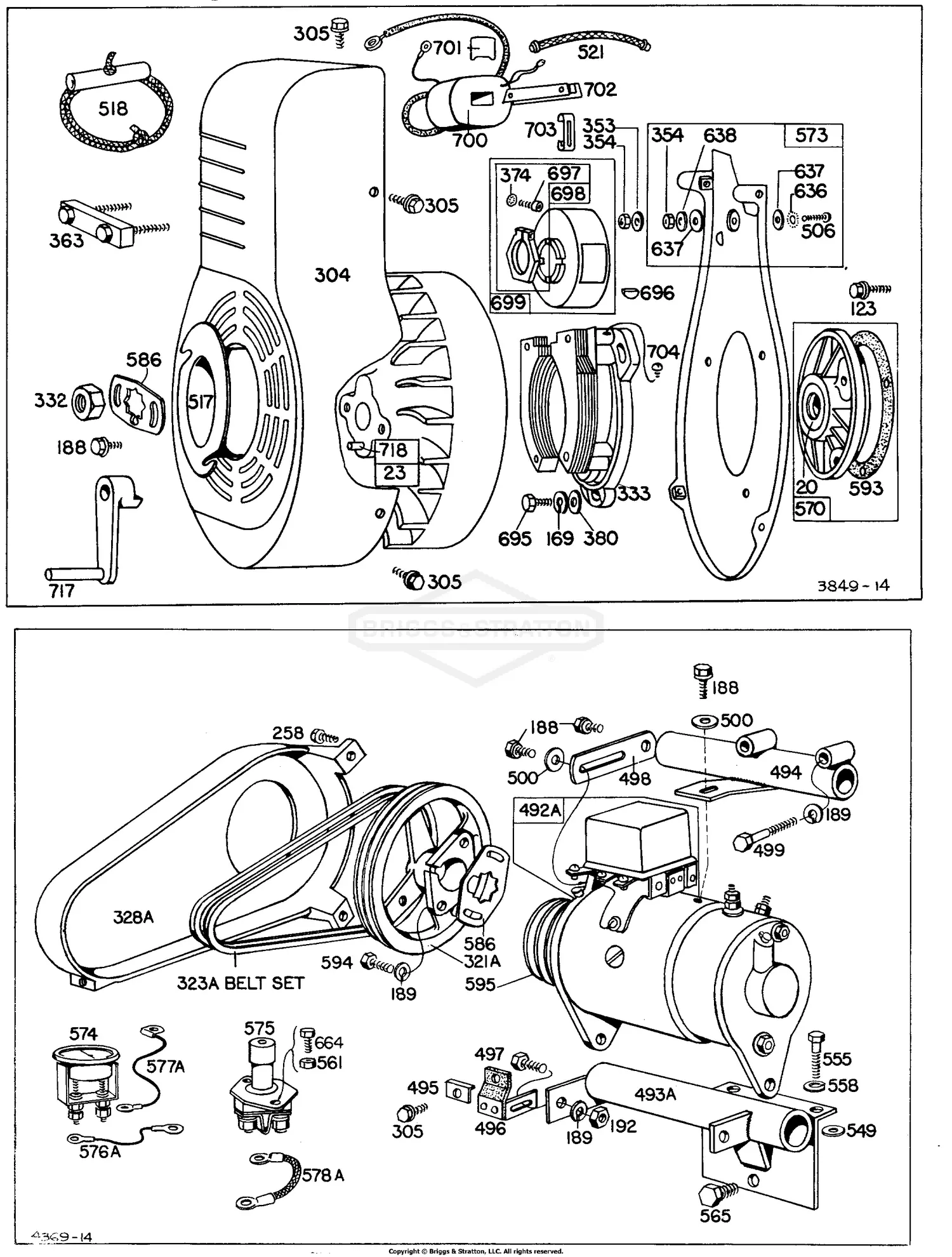 Briggs & Stratton 231401-0153-99 Parts Diagrams