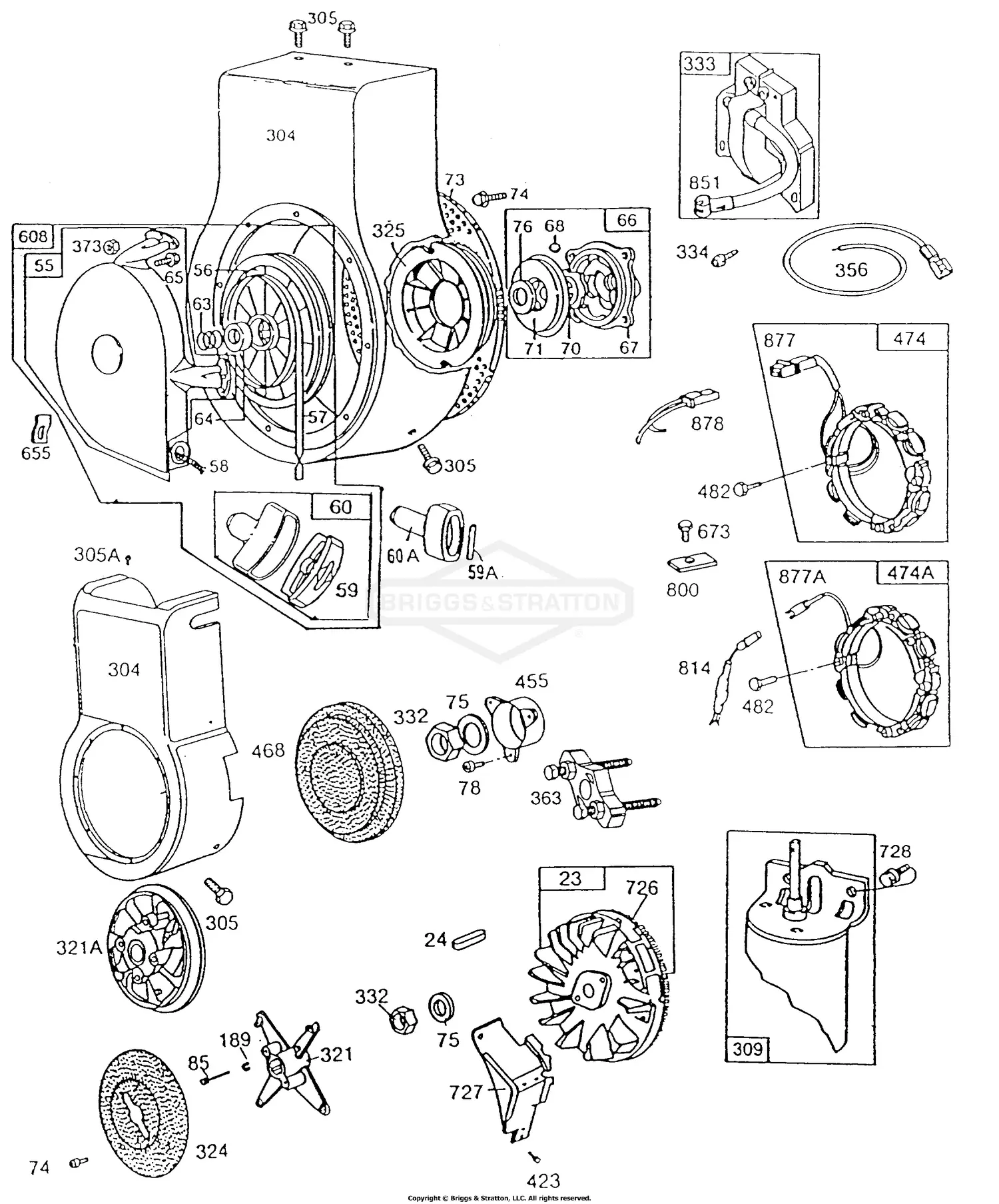 Briggs & Stratton 255427-0132-99 Parts Diagrams