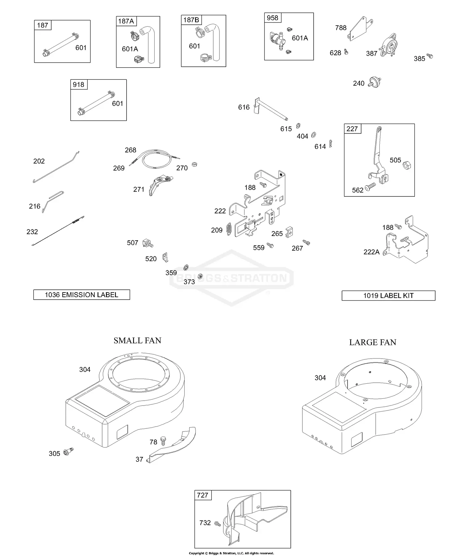 Briggs & Stratton 287707-0117-01 Parts Diagrams