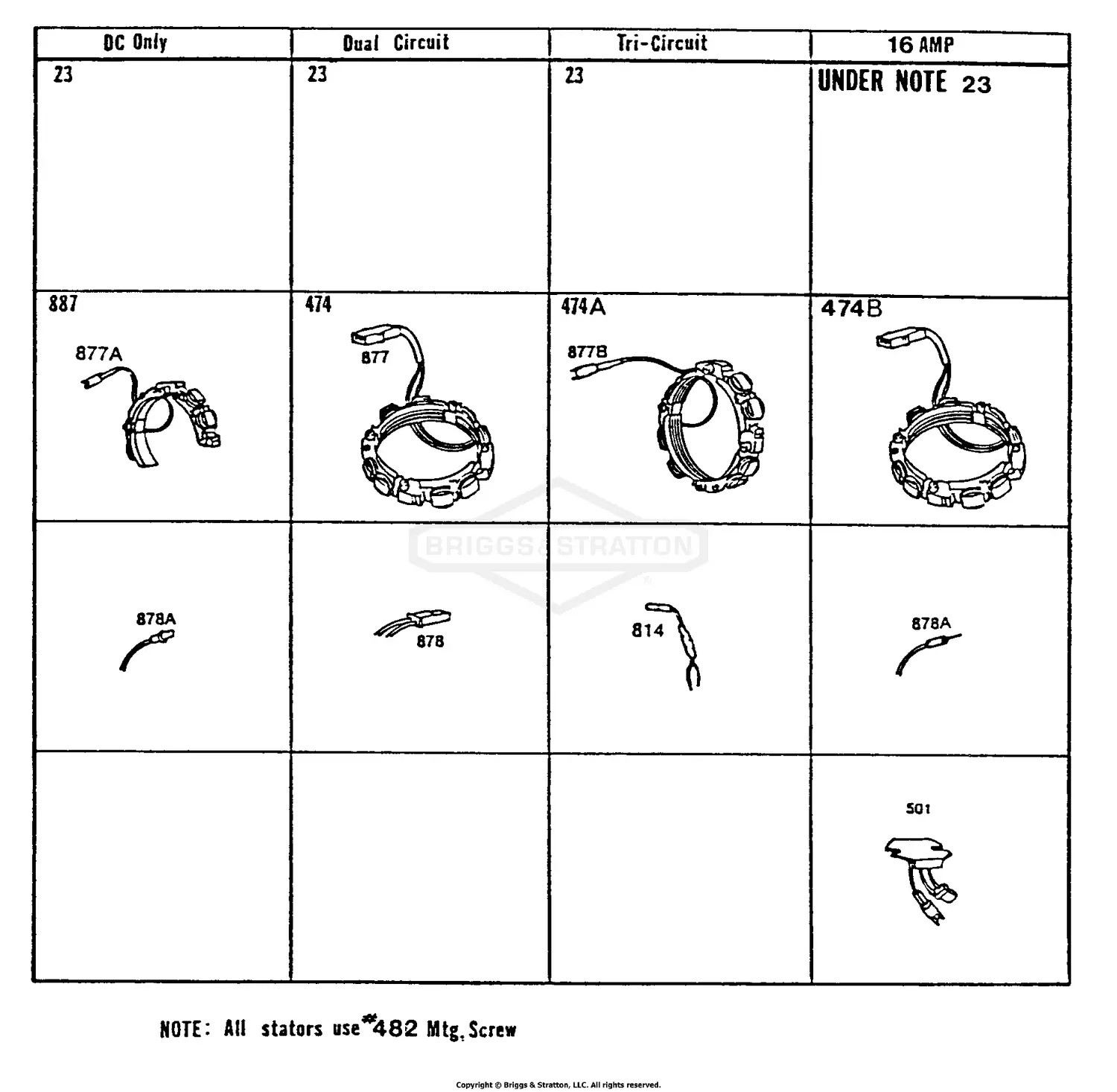 Briggs & Stratton 422435-0636-01 Parts Diagrams