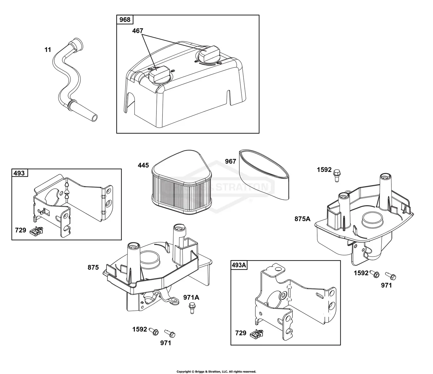 Briggs & Stratton 125p02-0049-f1 Parts Diagrams