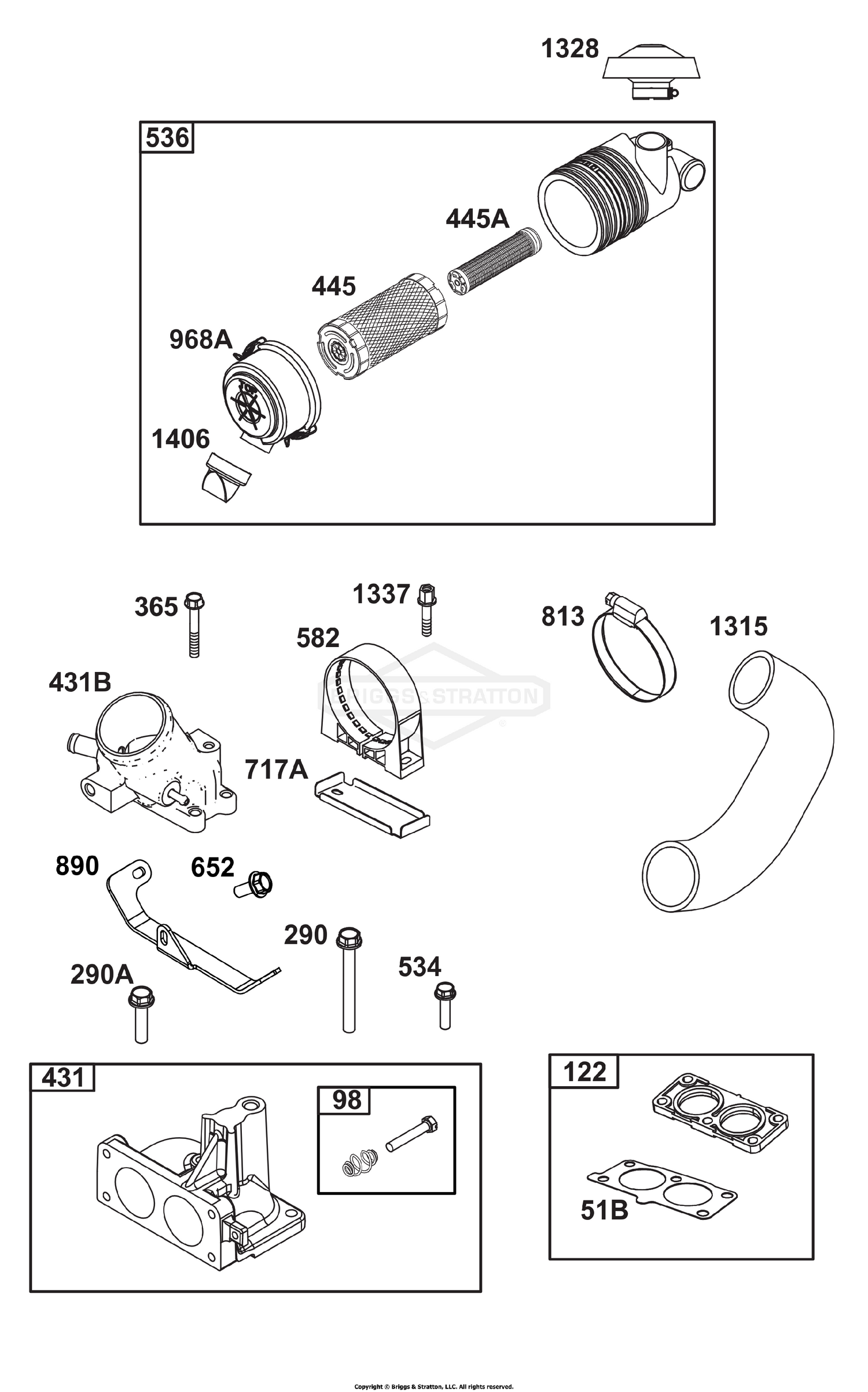 Briggs & Stratton 611477-1241-J1 Parts Diagrams