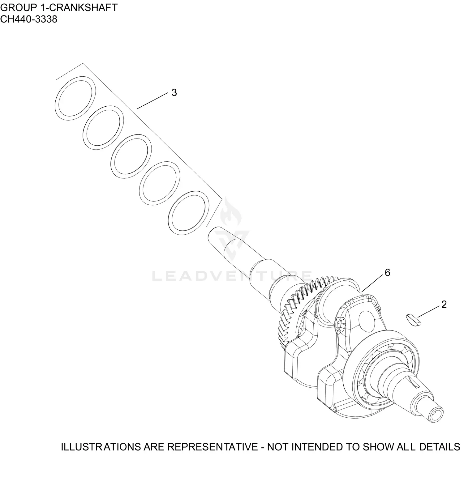 Kohler CH440-3338 CHONGQING SENCI Parts Diagrams