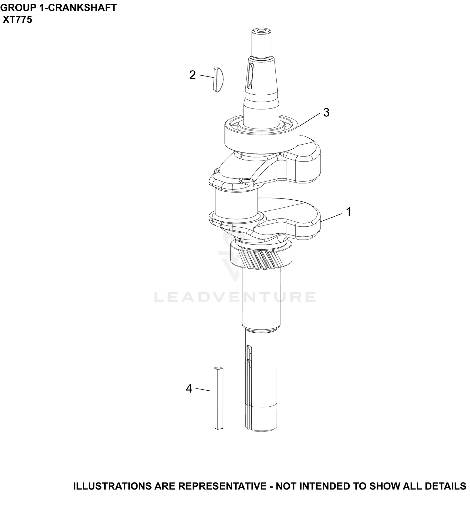 Kohler XT775-3001 Basic Parts Diagrams