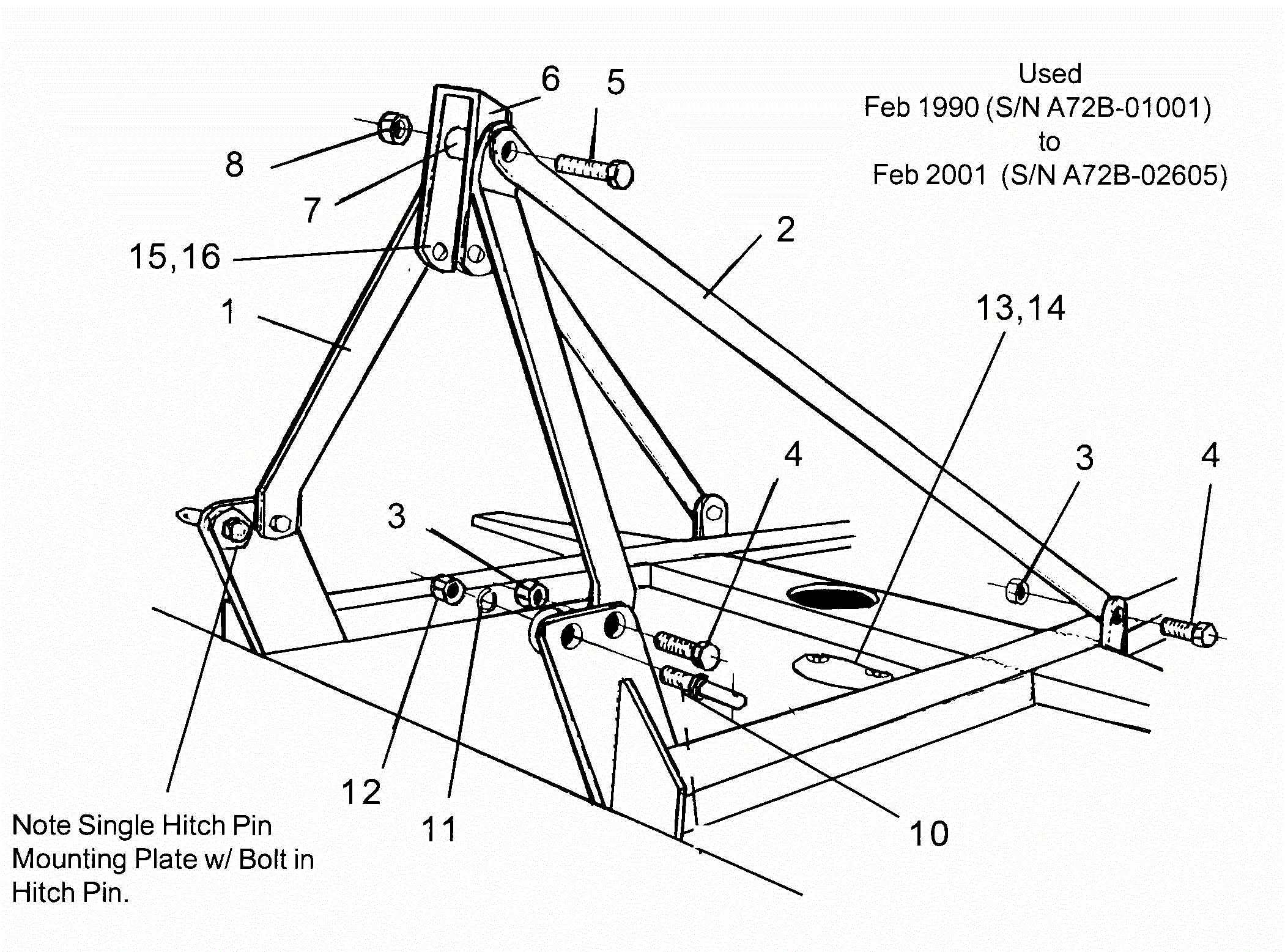 Alamo A72B ARCHIVE (02-90 TO 09-05) Parts Diagrams