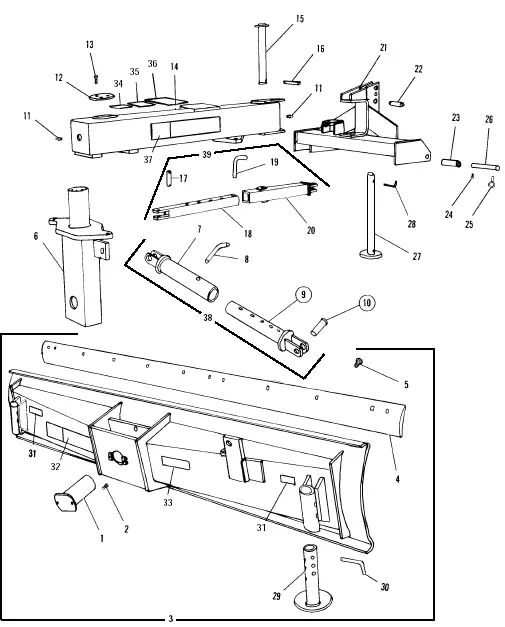 Bush Hog 175-09 Rear Mounted Blade Parts Diagrams