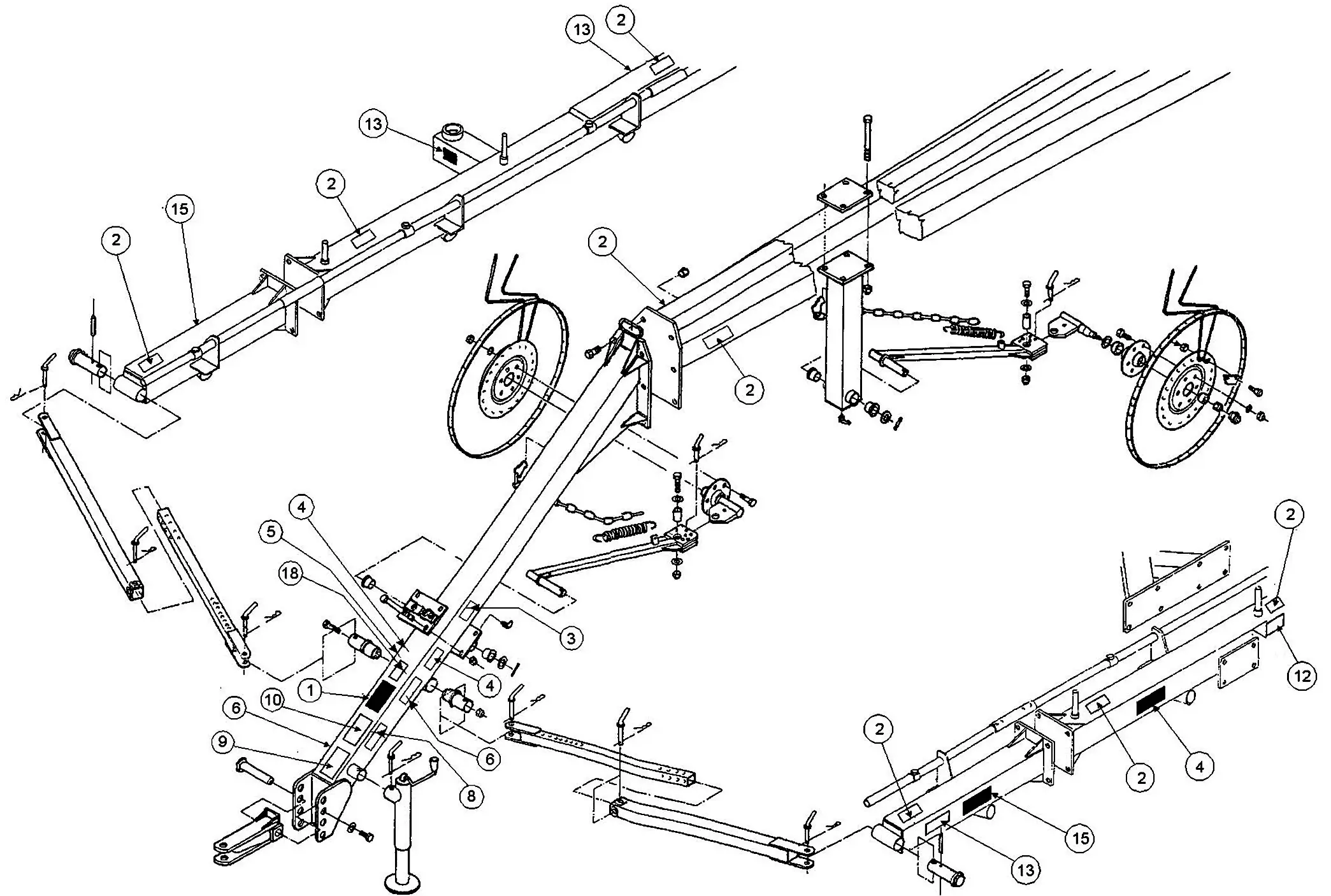Bush Hog FWR MODELS HAYRAKE Parts Diagrams