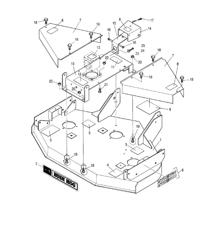 Bush Hog MTH-600 Rotary Cutter Parts Diagrams
