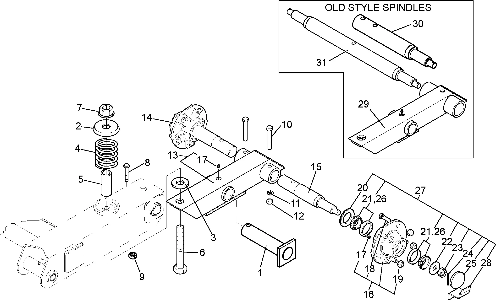 Bush Hog 2815R3/2810R3/12815R3/12810R3 FLEX WING CUTTER Parts Diagrams