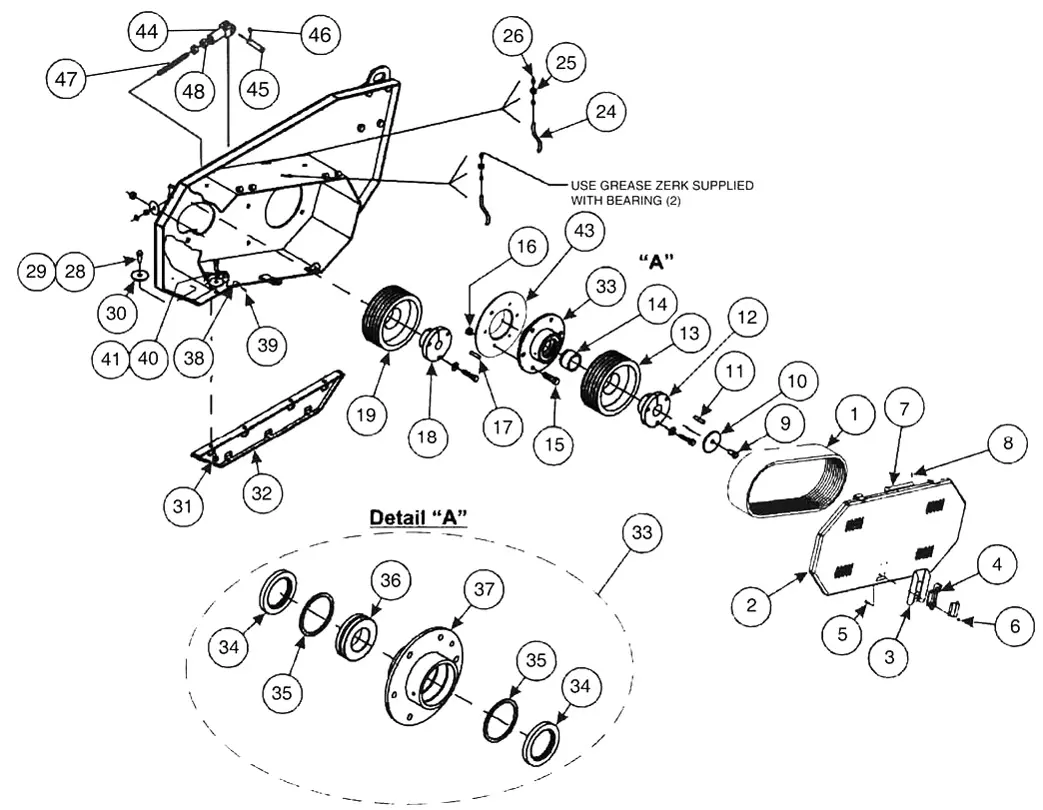 Bush Hog BRC FLAIL SHREDDER - 115/118/120/125 Parts Diagrams