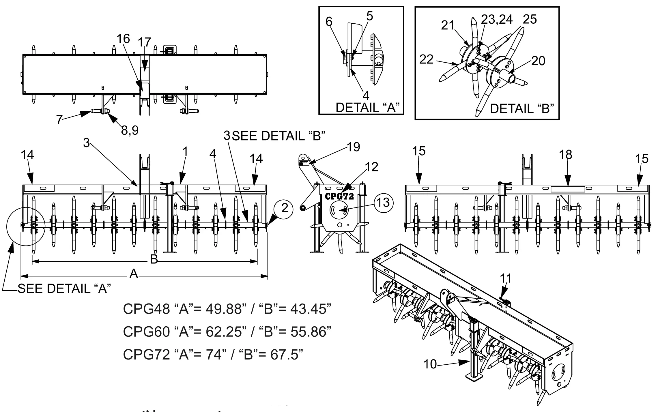 Bush Hog Compact Pluggers CPG SERIES Parts Diagrams