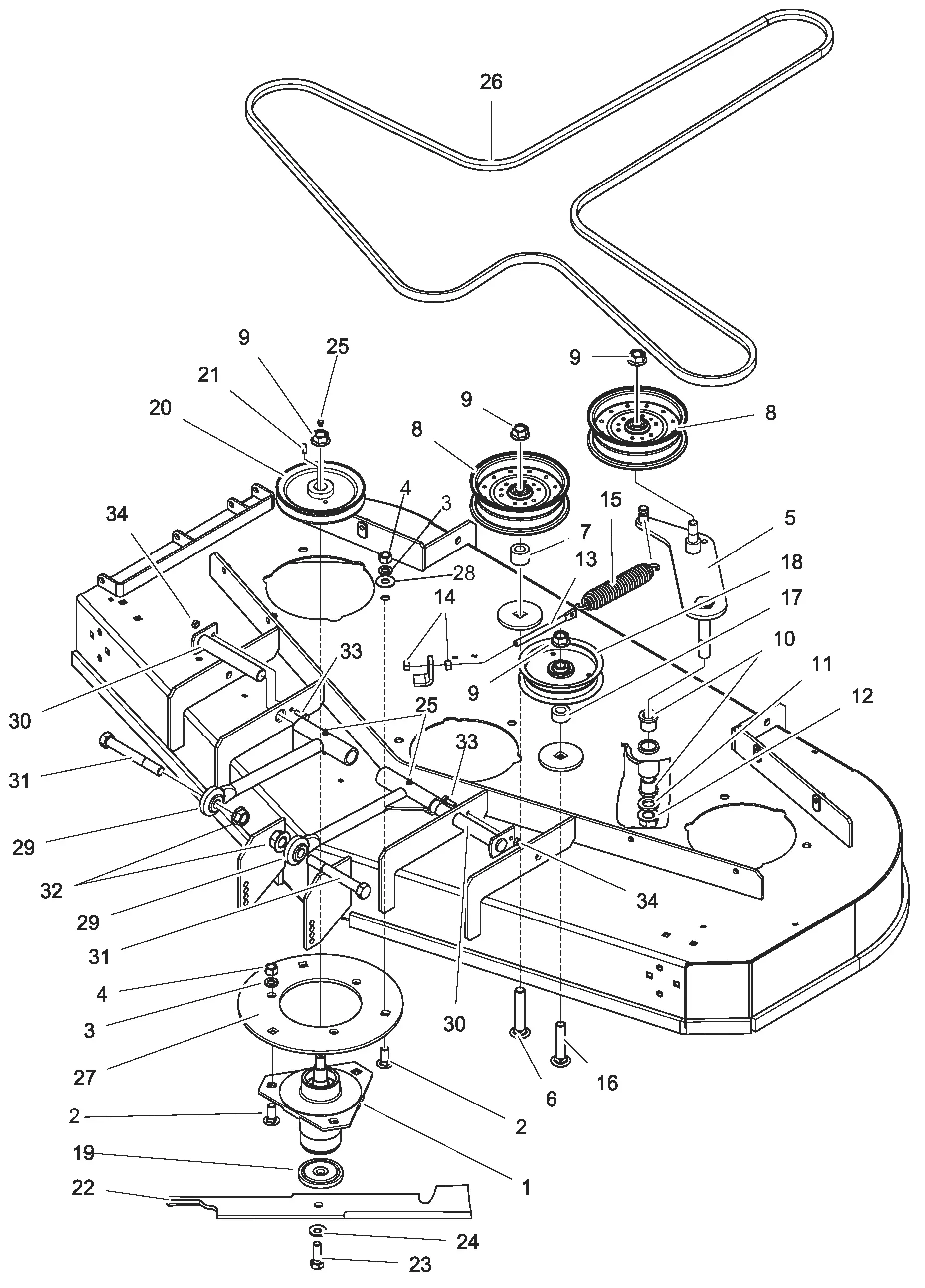 Bush Hog P-Series (P5525CT, P6124FS, P6126KP, P6127CT) Parts Diagrams