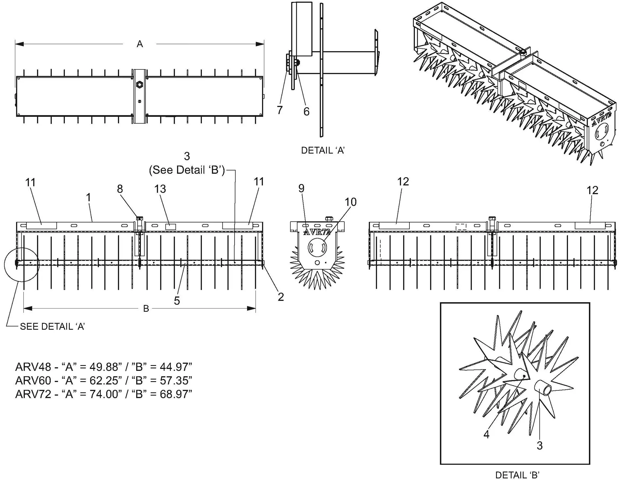 Bush Hog Terra Hog ATV/UTV System Parts Diagrams